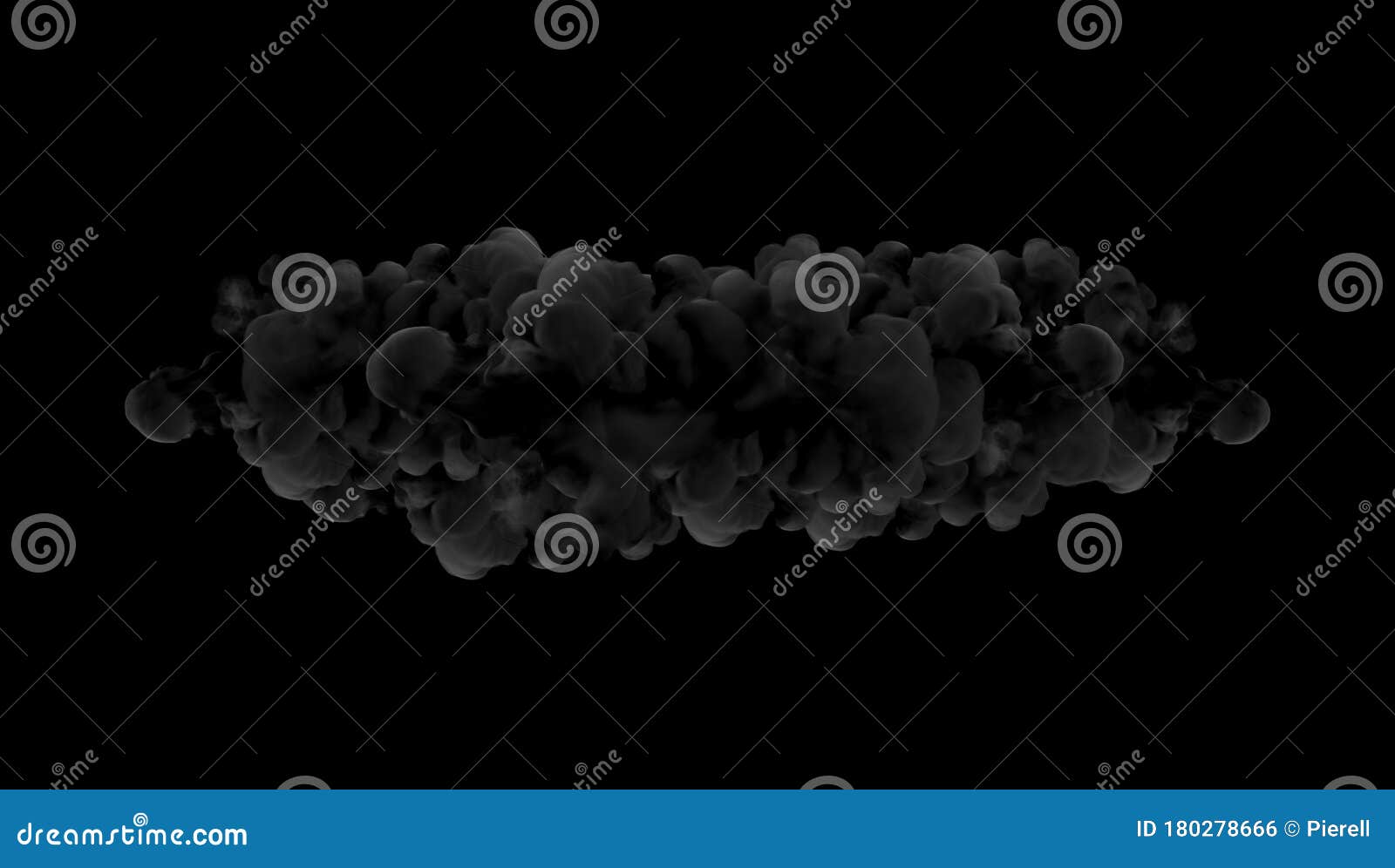 Gray Smoke on a Black Background. 3d Illustration, 3d Rendering Stock ...