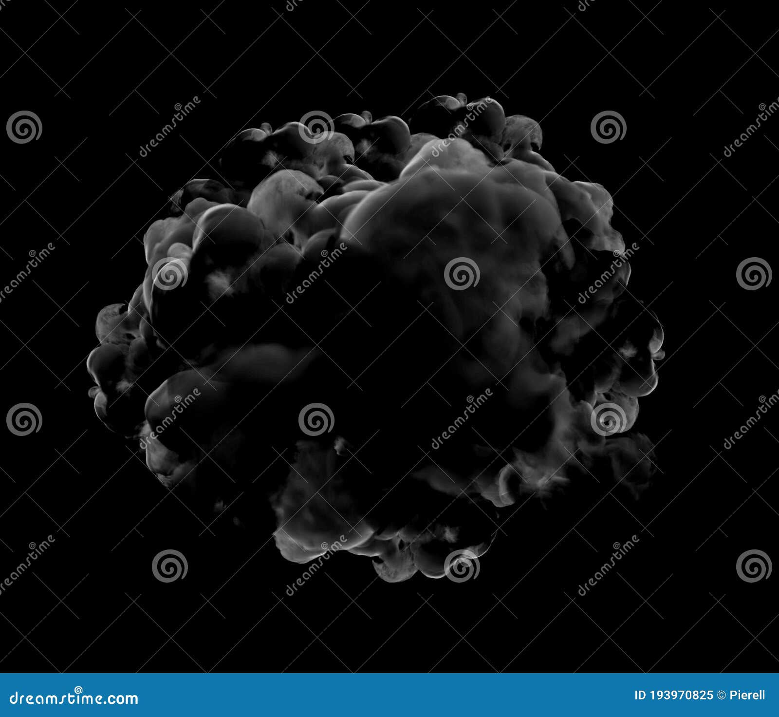 Gray Smoke on a Black Background. 3d Illustration, 3d Rendering Stock ...