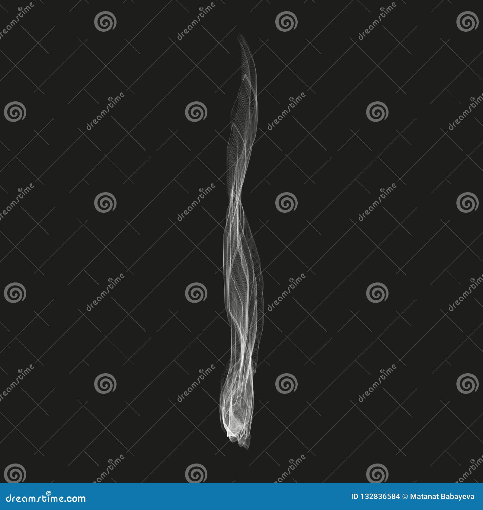 Gray Smoke Isolated on Black Background. Vector Image Stock ...