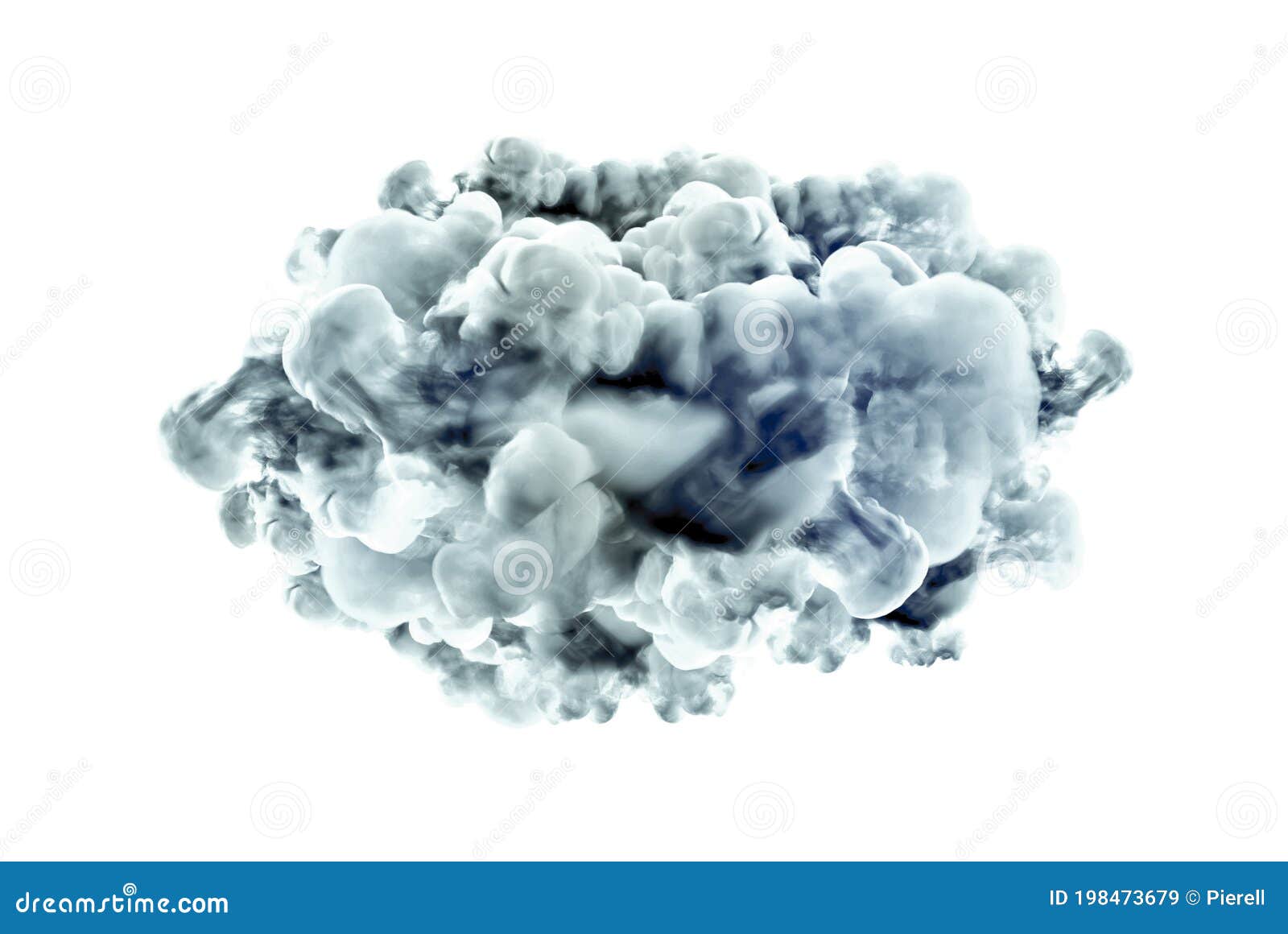 Gray Smoke on White Background. 3d Illustration, 3d Rendering Stock ...