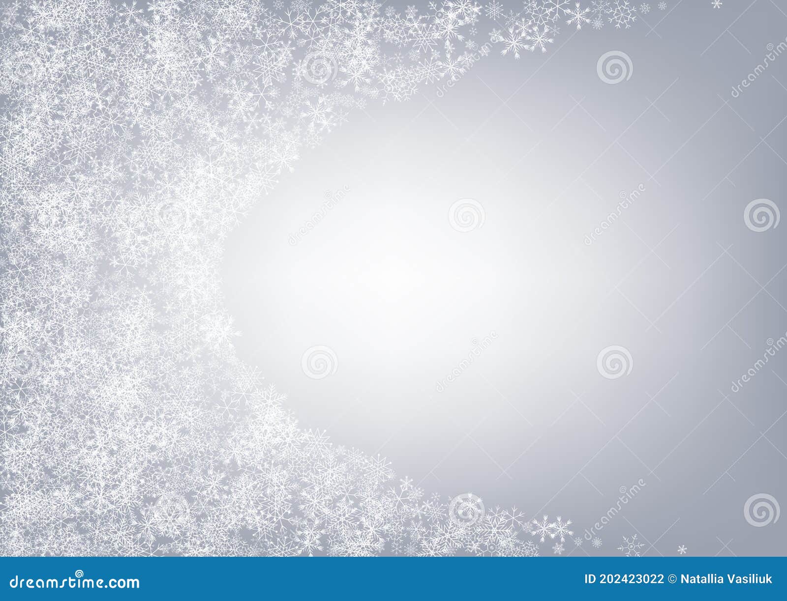Gray Snowfall Vector Gray Background. Fantasy Stock Illustration ...