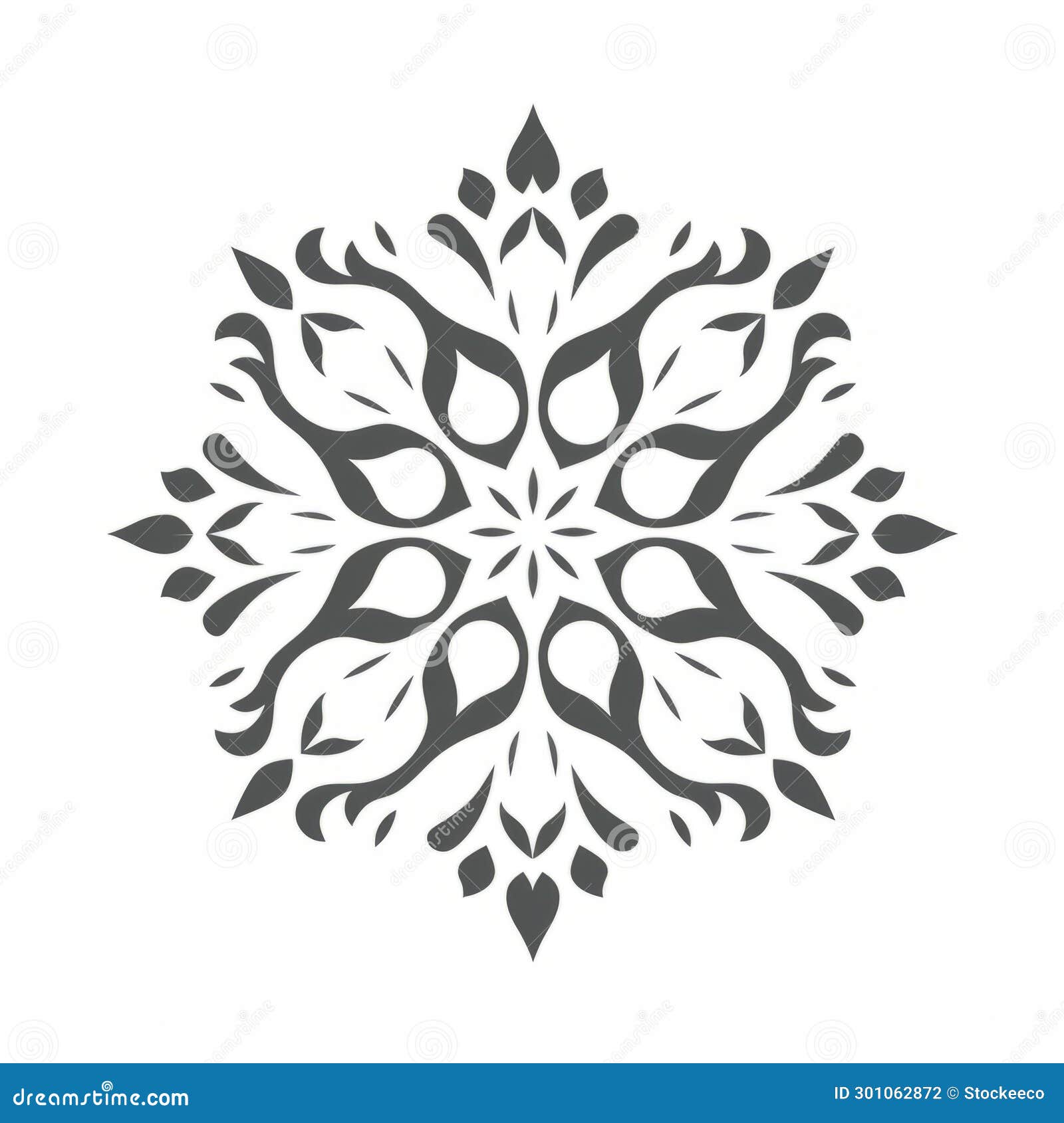 Gray Snowflake Pattern with Byzantine-style Iconography and Khmer Art ...