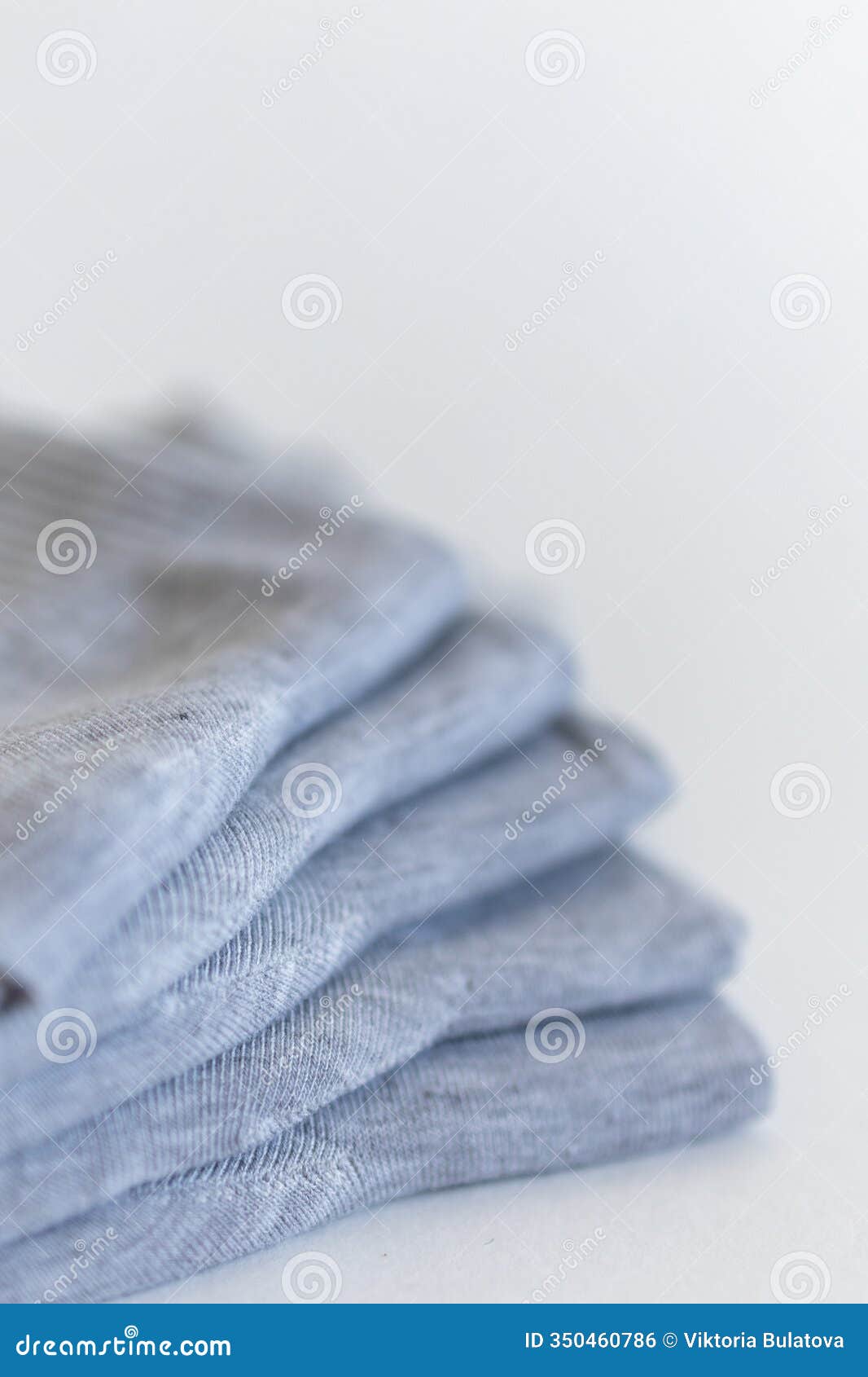 Gray Socks with a Stack of Fan Coloring. Close-up on a White Background ...