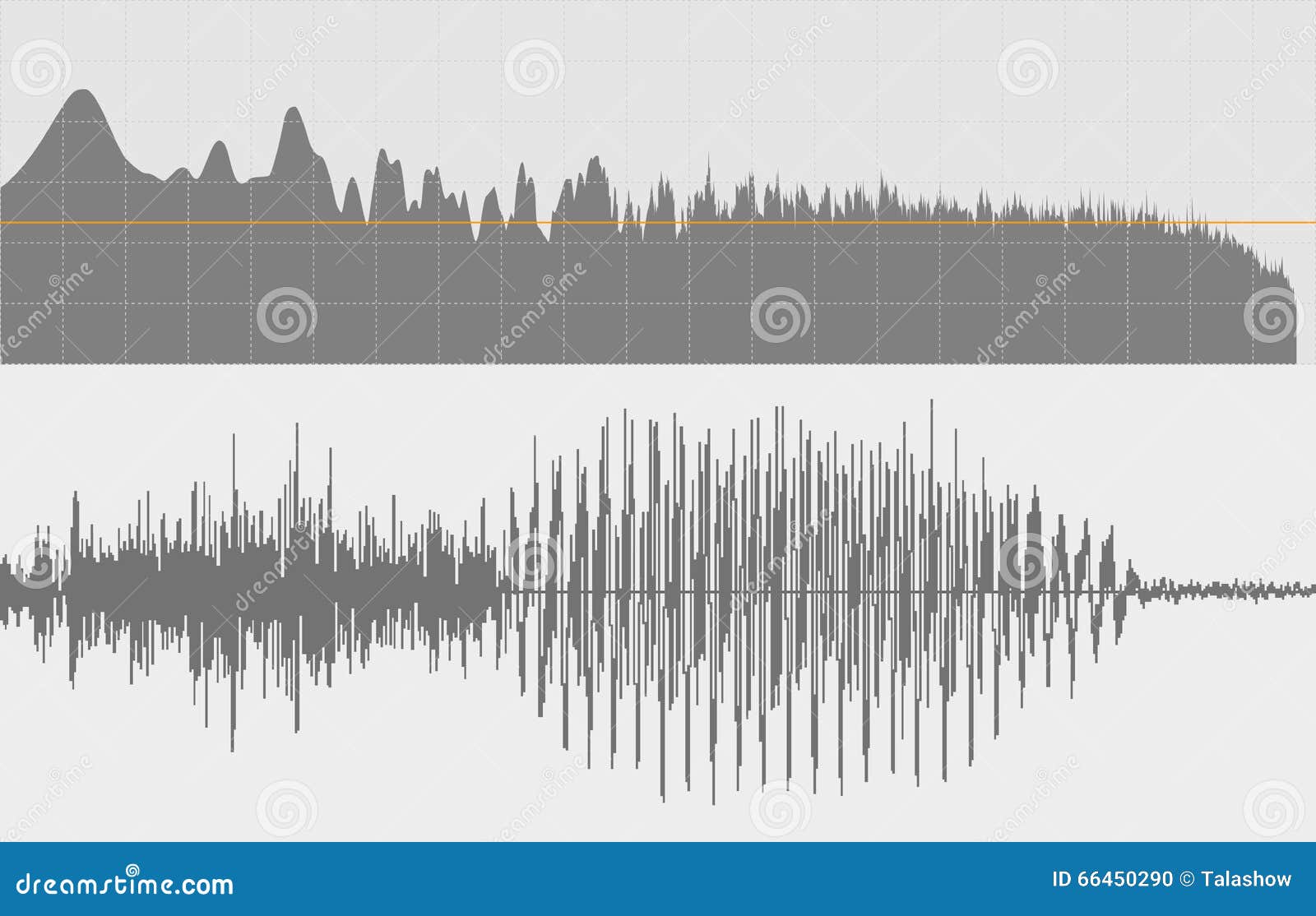 Gray Sound Waves On A White Background. Vector Illustration ...