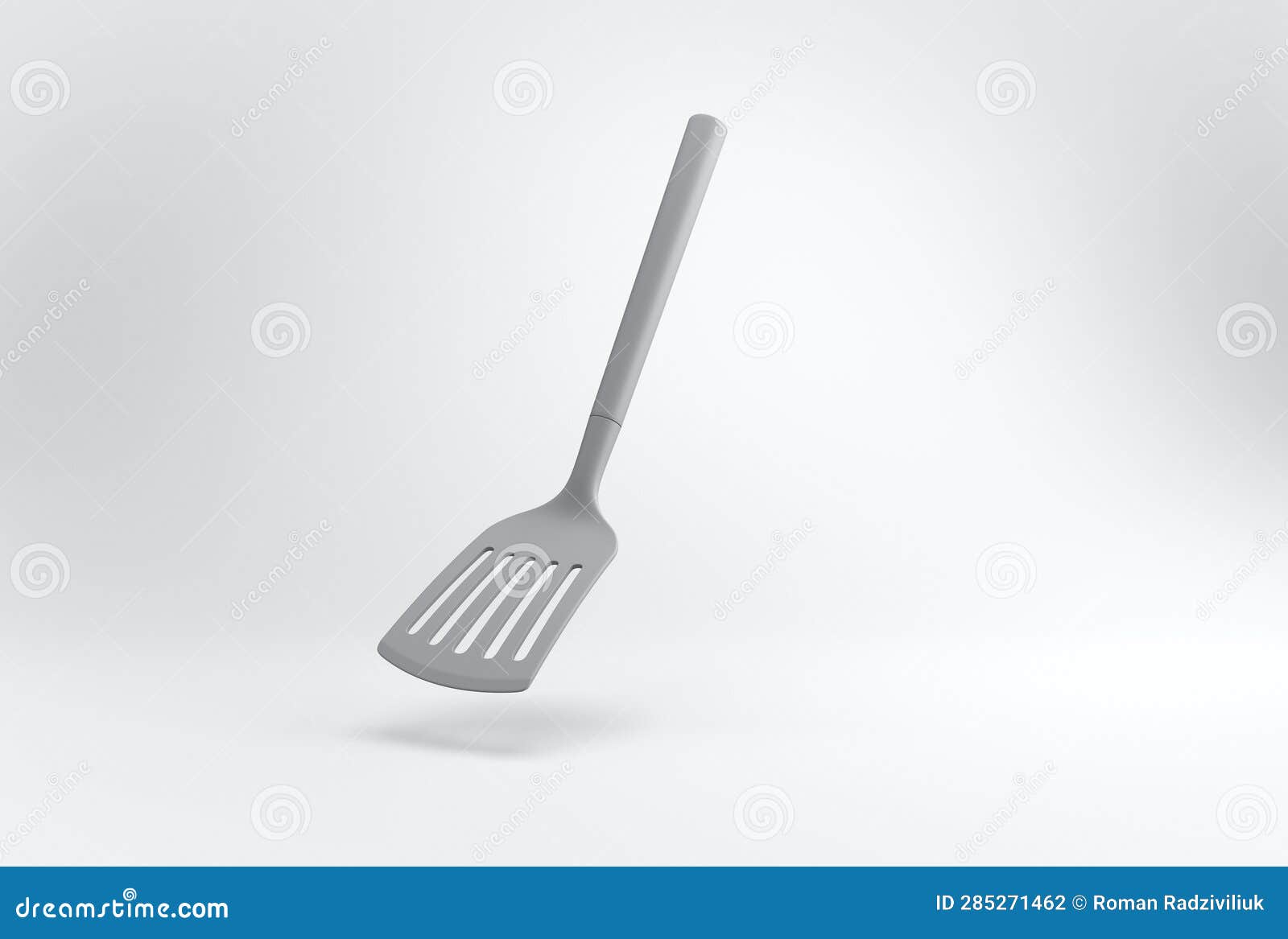 Gray Spatula on a White Studio Background. Minimal Concept Stock ...