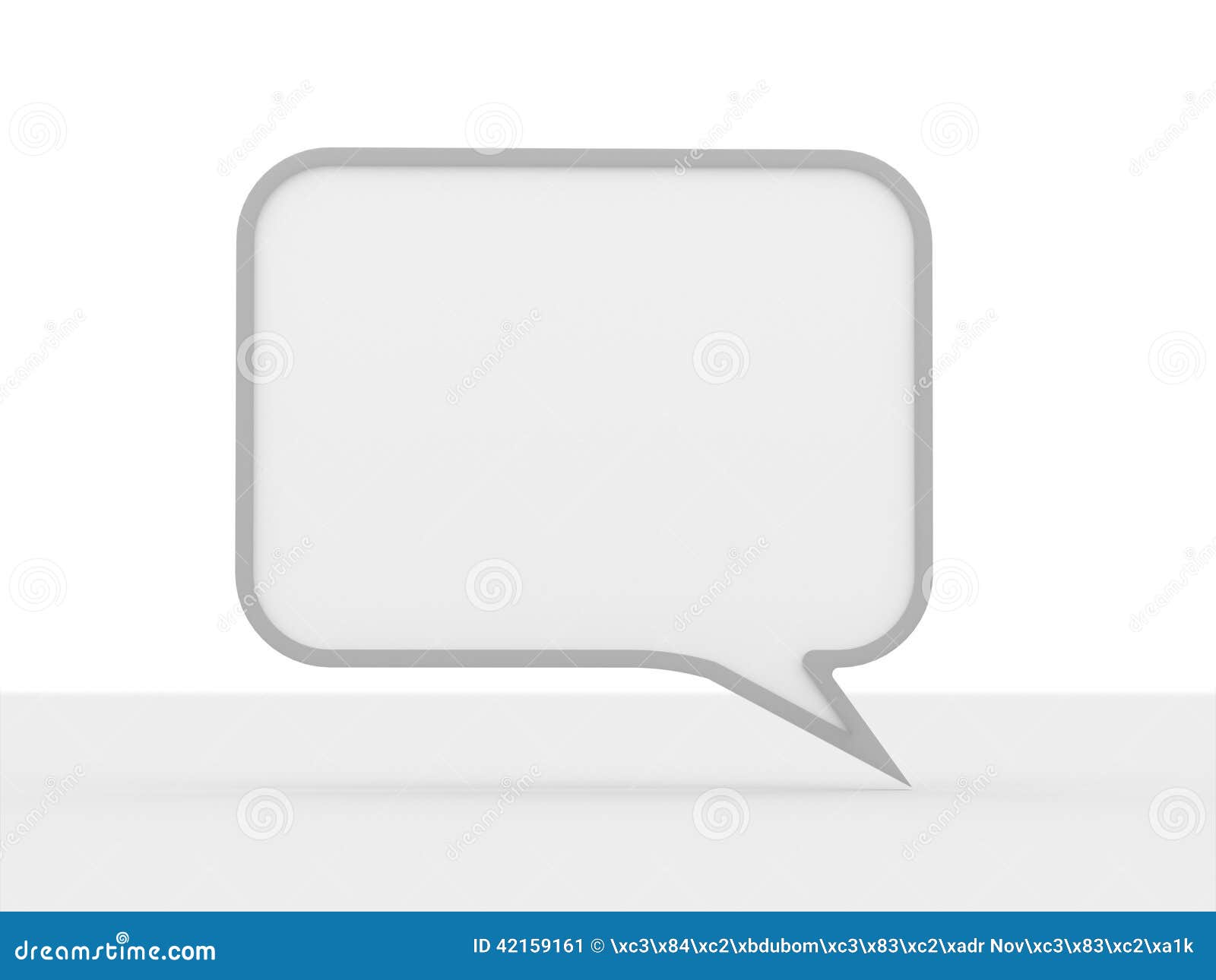 Gray Speech Bubble Isolated Stock Illustration - Illustration of ...