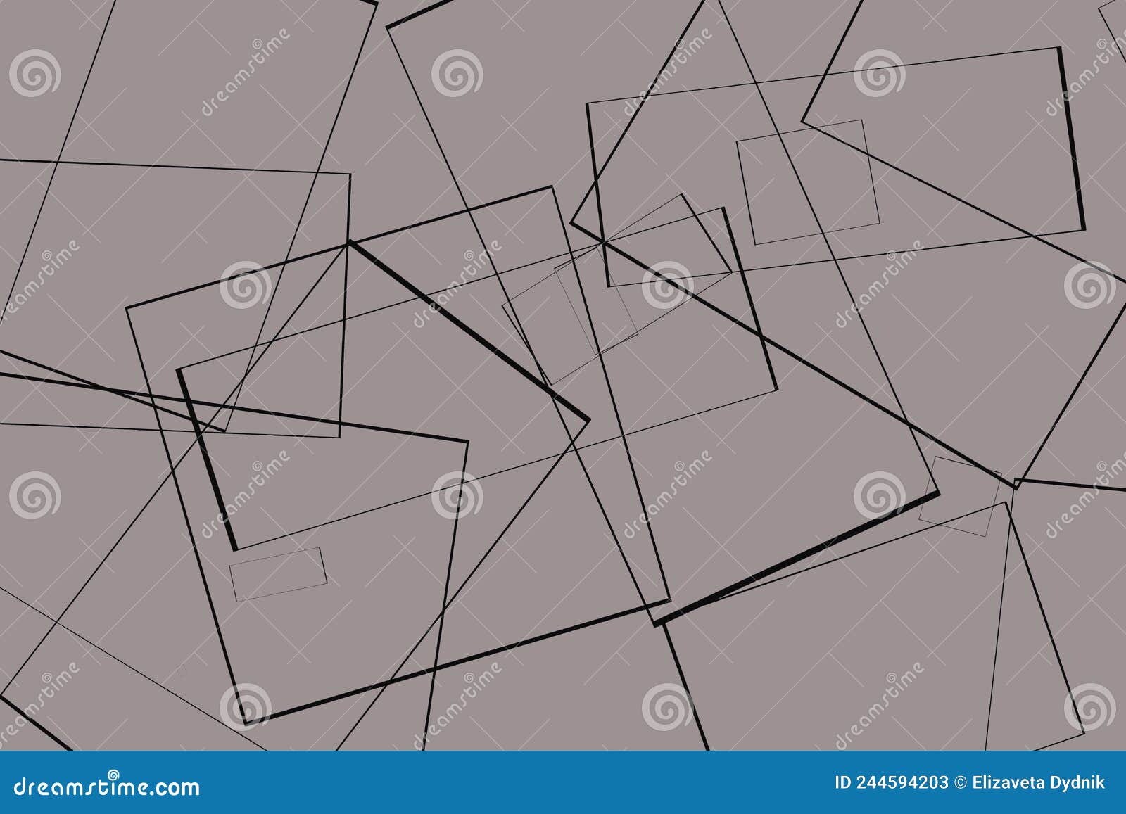 Gray Squares on a Light Gray Background. Abstract Geometric Shapes ...