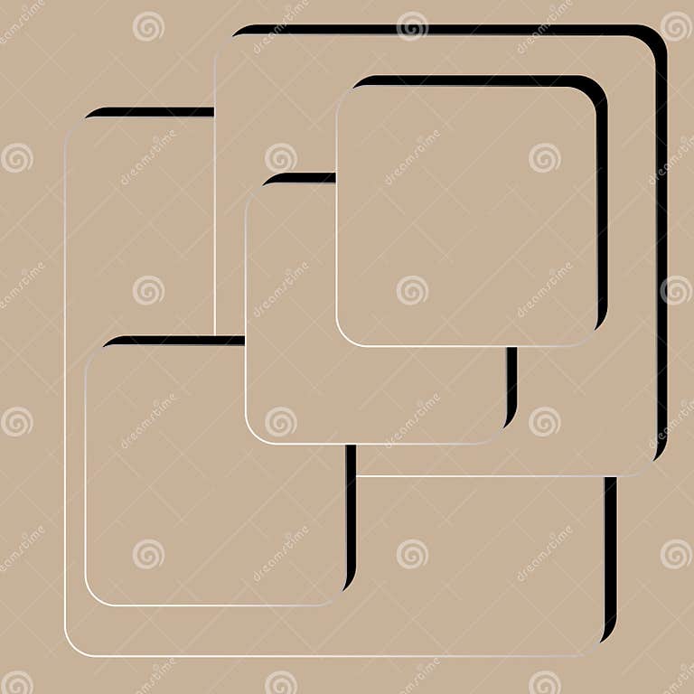 Gray Rounded Rectangle Stack with Black Shadow Background Stock ...