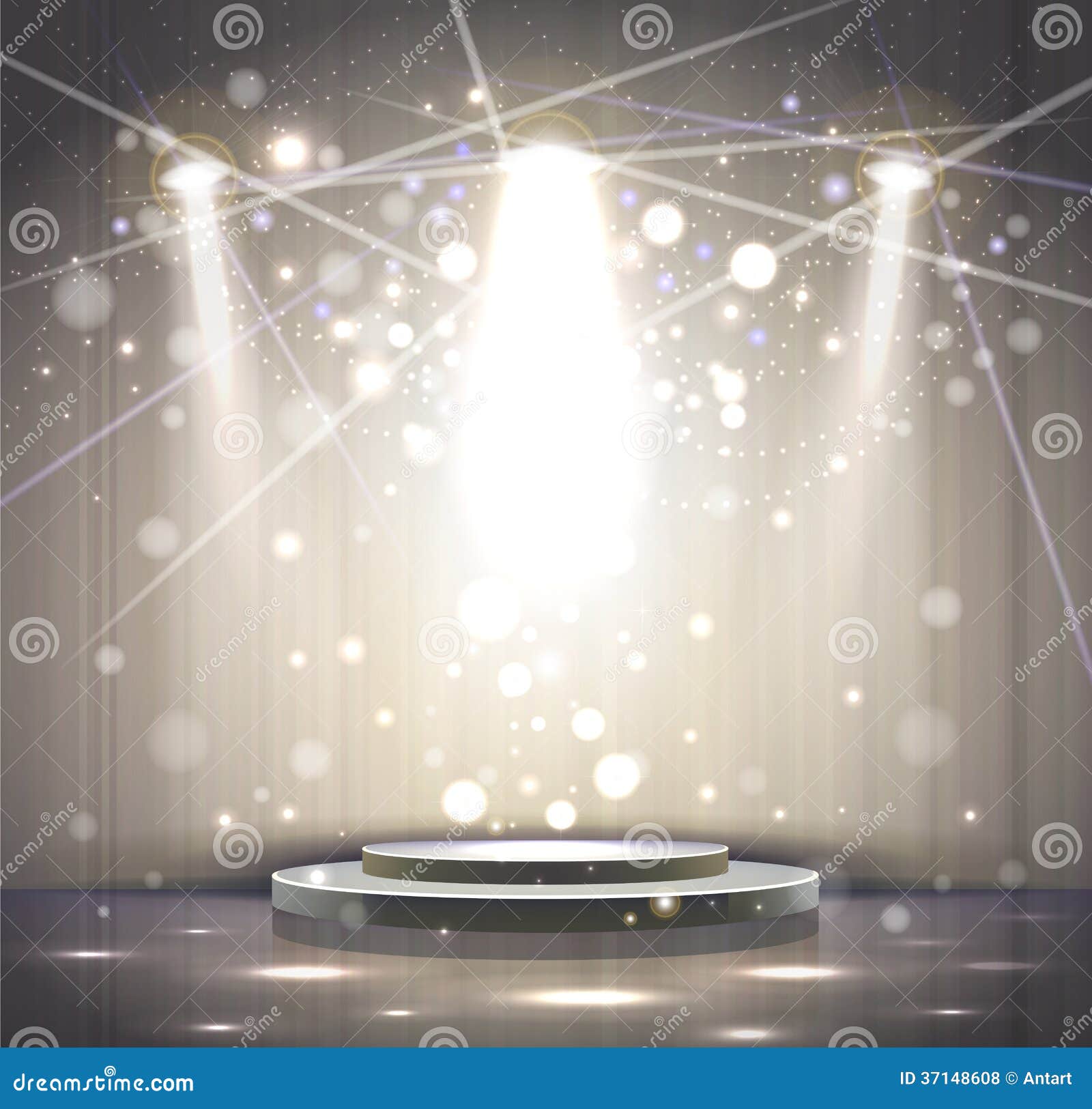 Gray stage stock vector. Illustration of decorative, disco - 37148608
