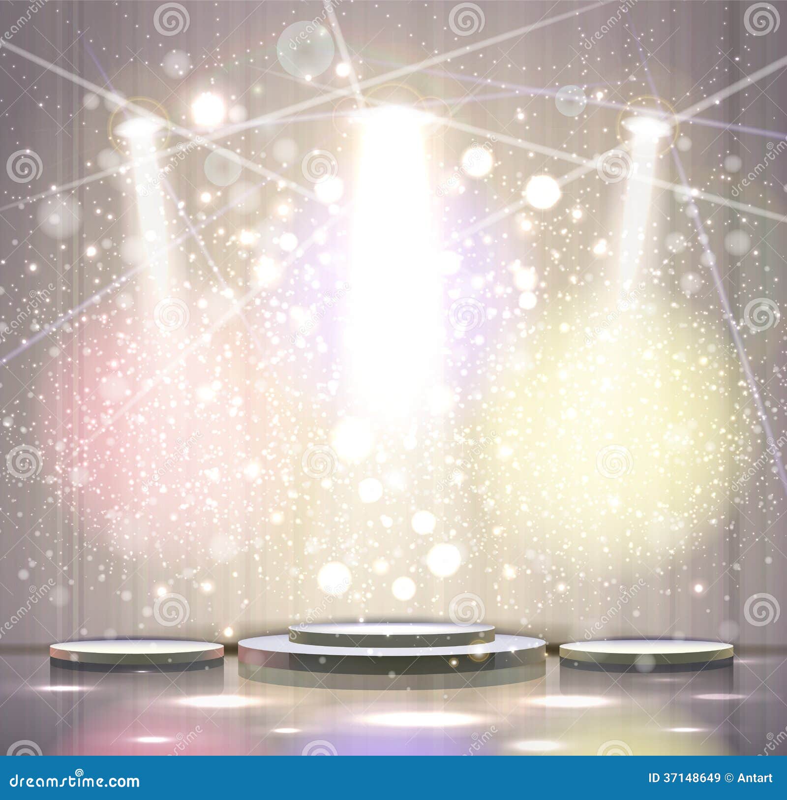 Gray stage stock vector. Illustration of lamp, composition - 37148649