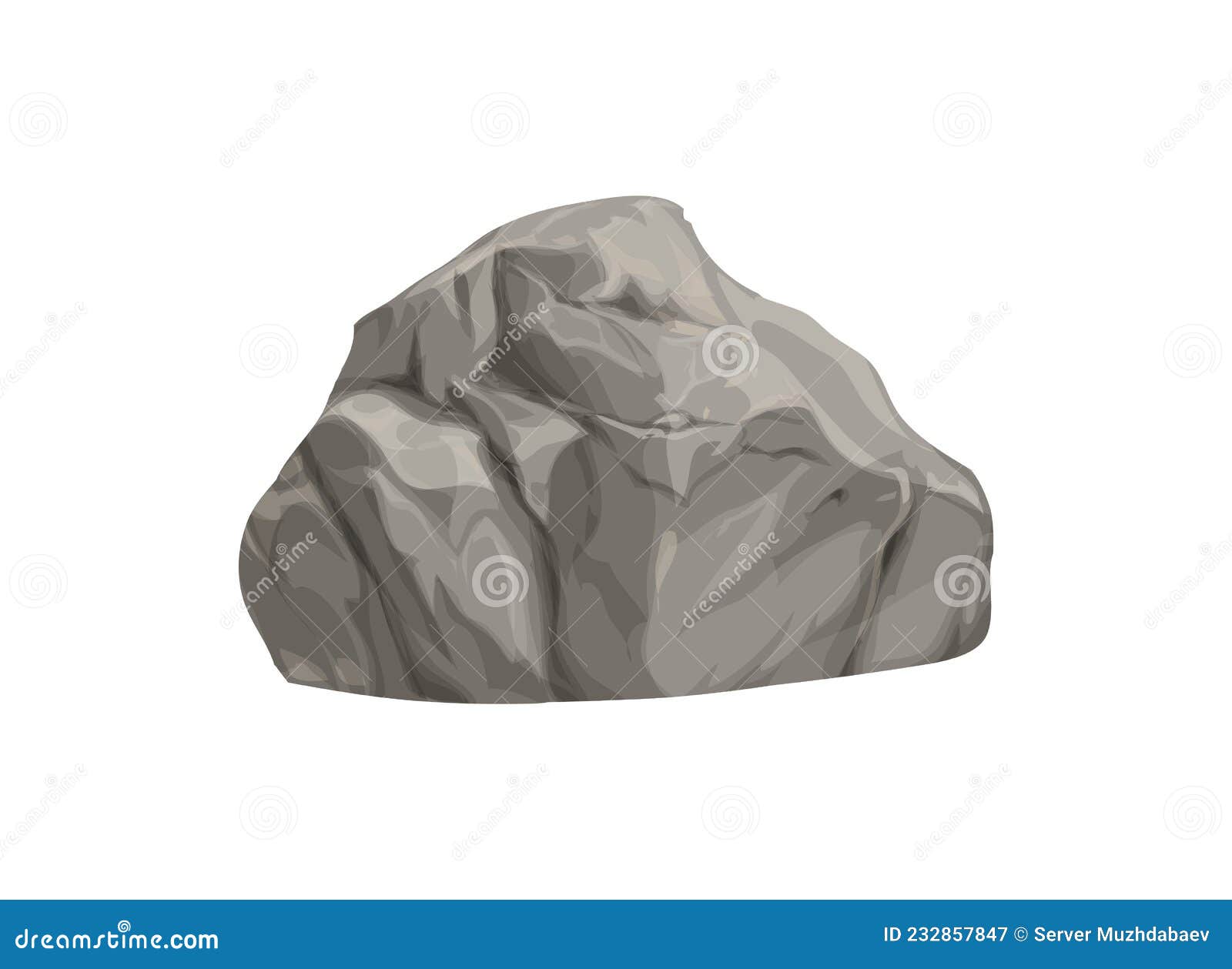 Gray Stone with Cracks for Paintings, Illustrations. Vector ...