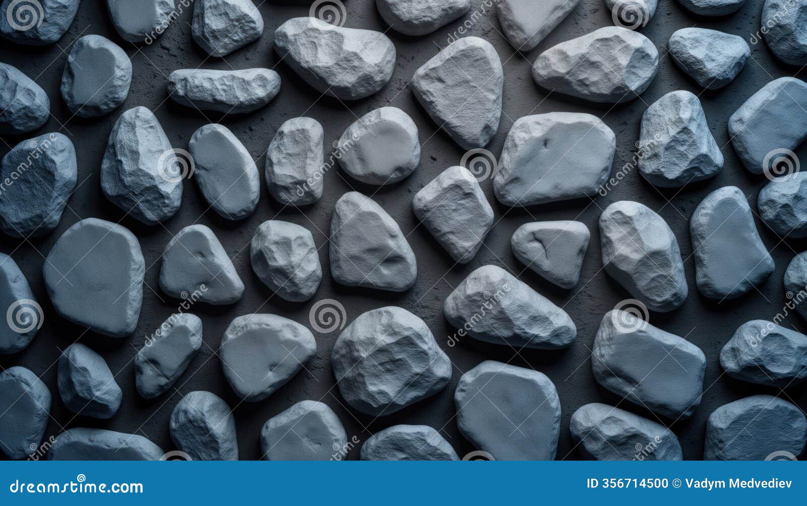 Gray Stone Pattern on Dark Gray Surface. Irregularly Shaped Stones ...