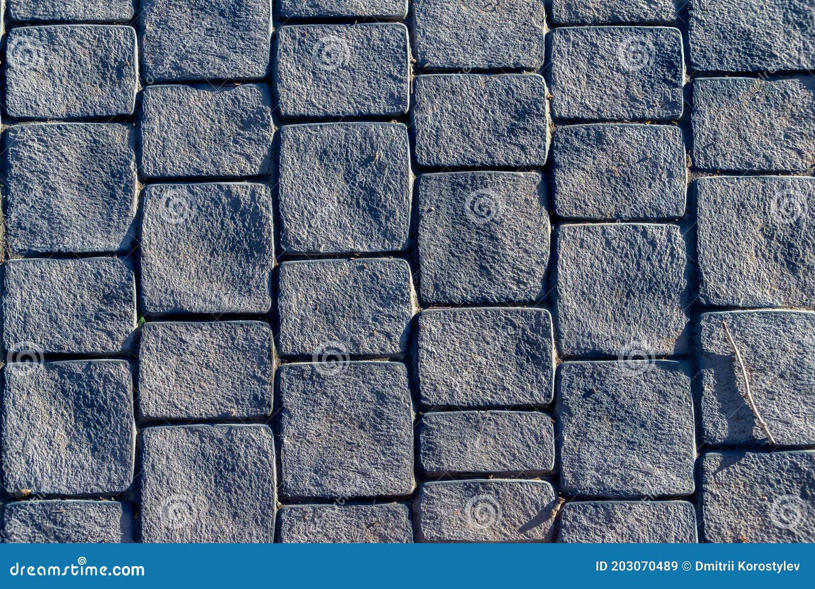 Gray Stone Paved Surface, Vertical Direction with Side Light Stock ...