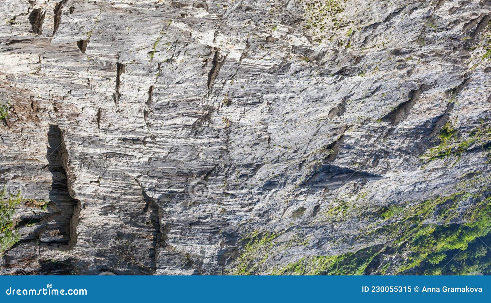 Gray Stone Rock Texture with Moss Stock Image - Image of nature ...
