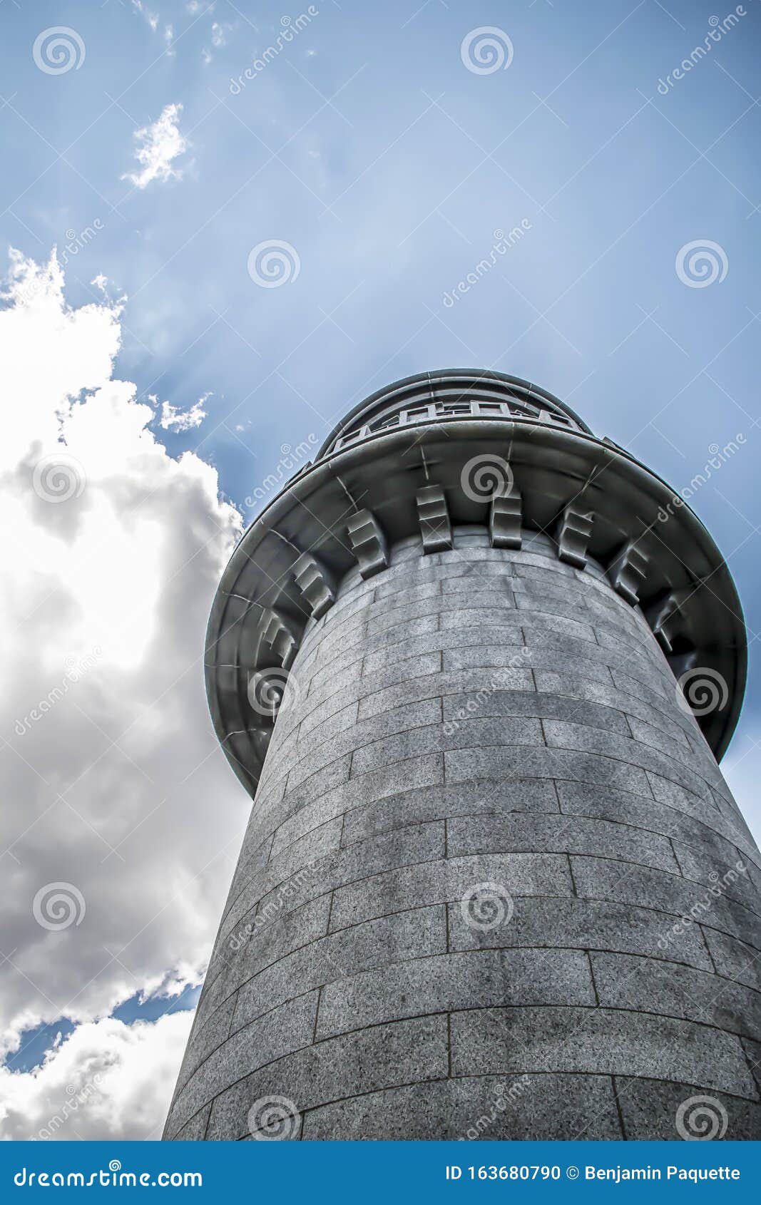 Gray Stone Tower in Front of a Blue Sky Stock Photo - Image of ...