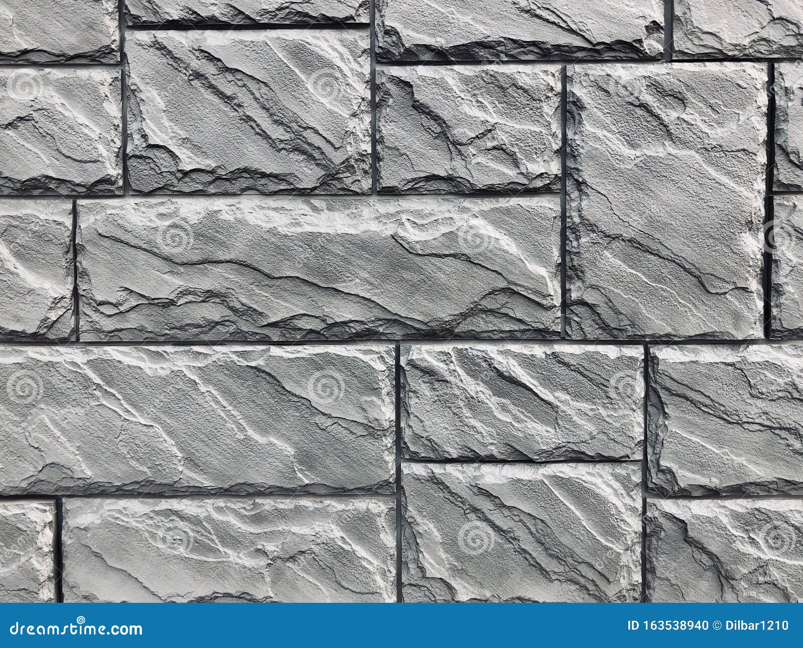 Gray Stone Wall, Large Brick Masonry with Seams Stock Photo - Image of ...