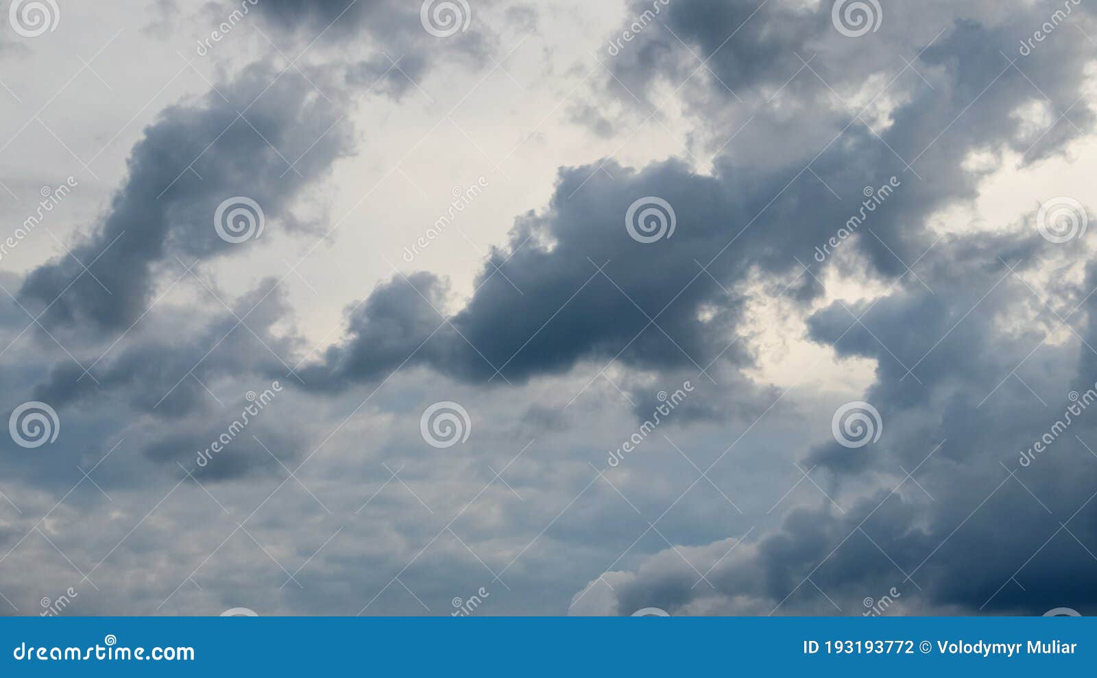 Gray Storm Clouds in a Dark Sky Stock Photo - Image of atmosphere ...