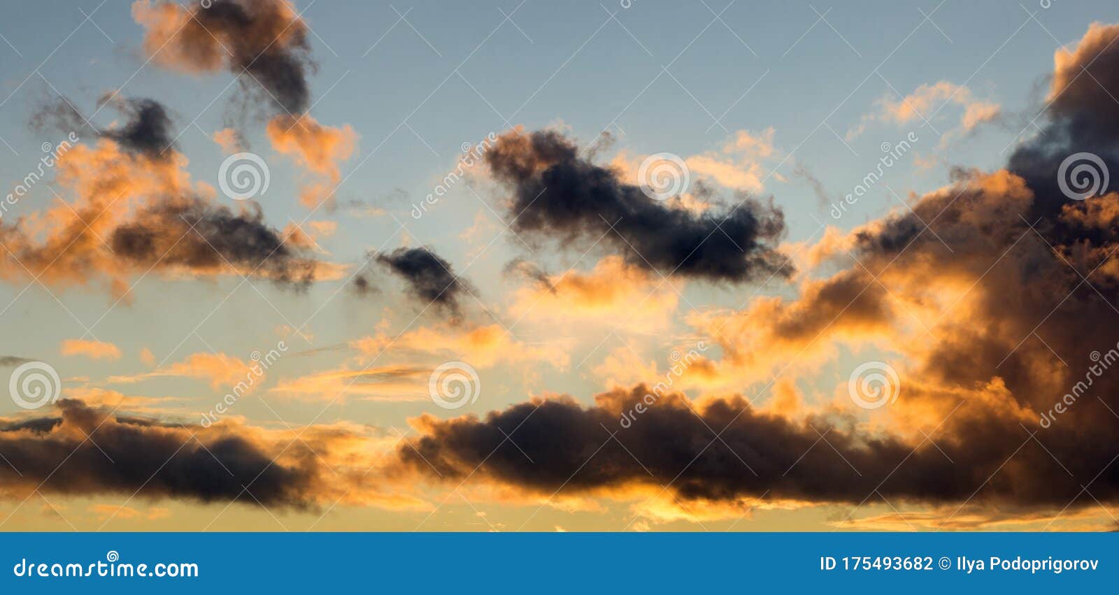 Gray Storm Clouds, Sunset Sky Background, Colorful Sky in Twilight Time ...