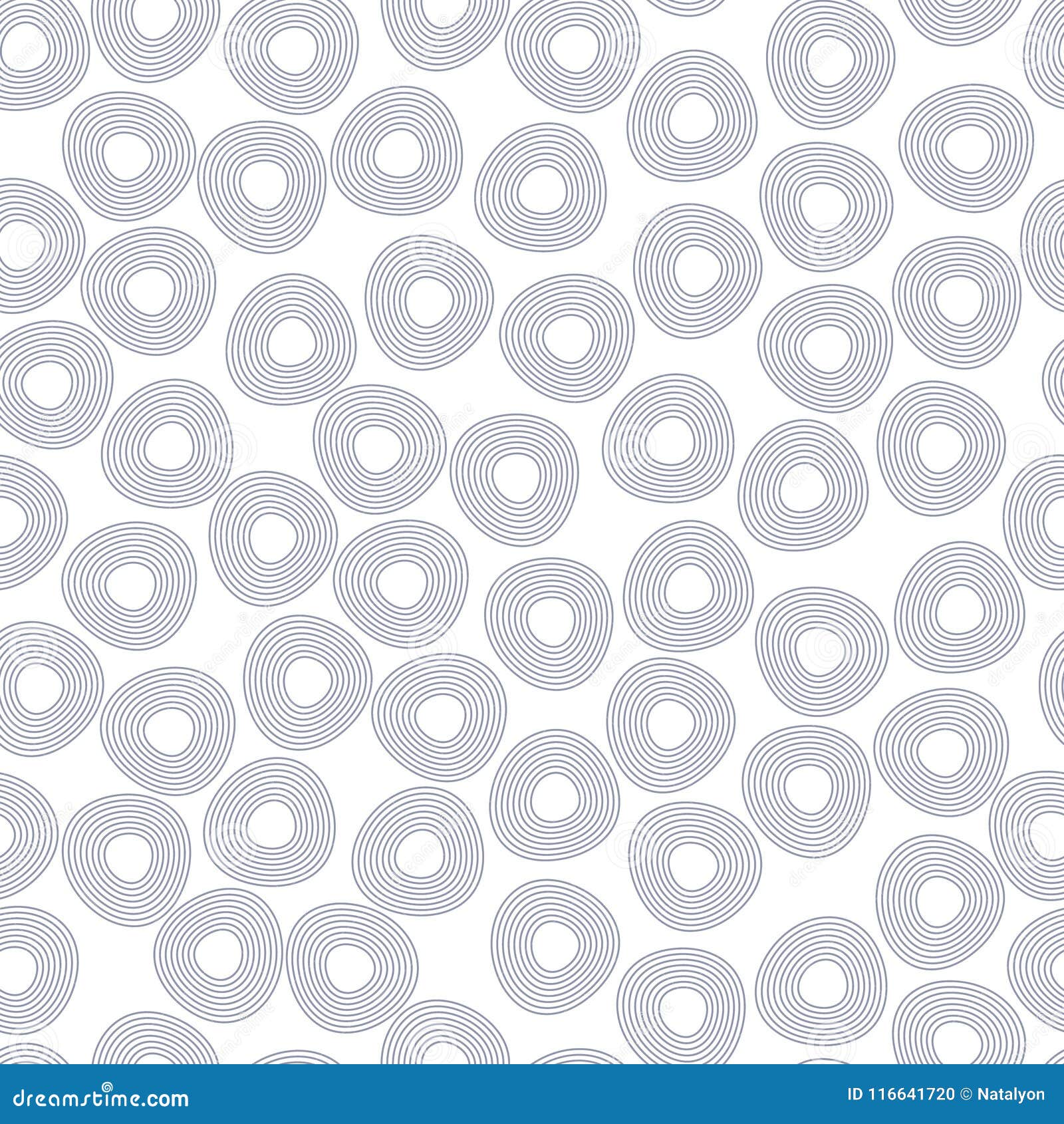 Gray Striped Circle Shapes Seamless Pattern, Vector Stock Vector ...