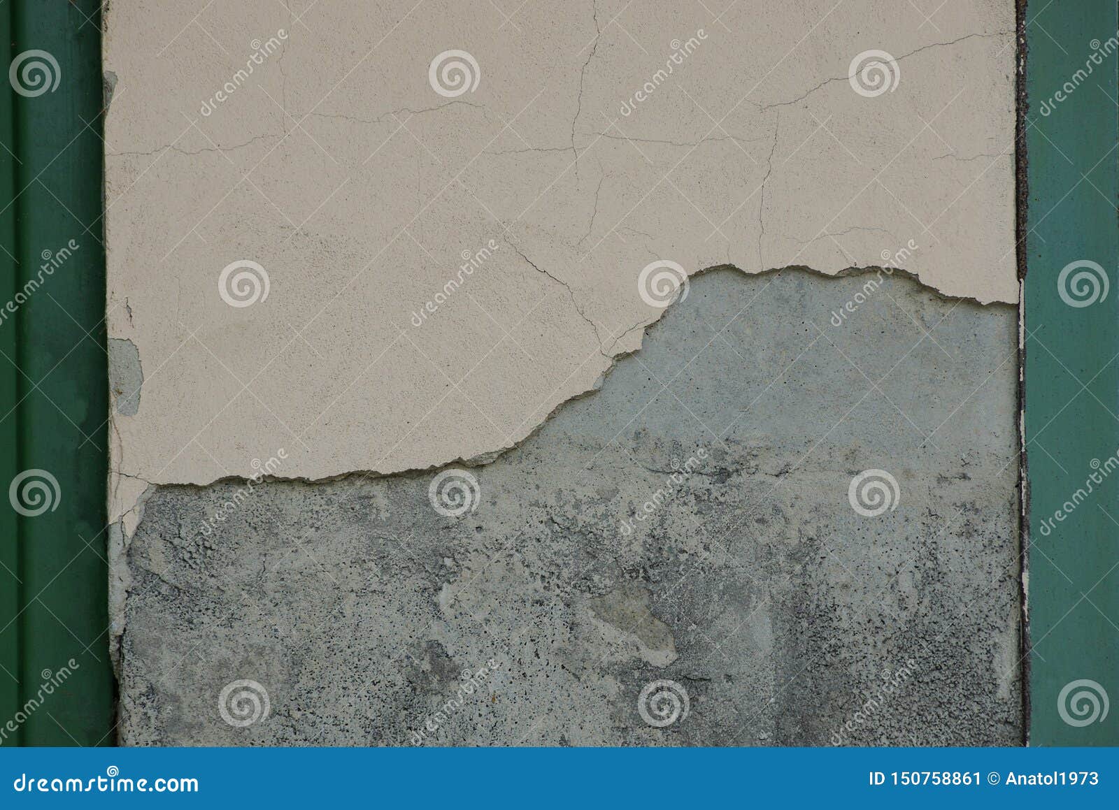 Stucco Stone Texture on a Worn Cracked Wall Stock Image - Image of ...