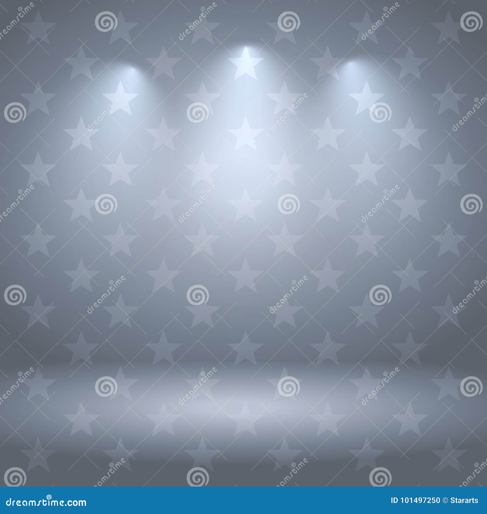 Gray Studio Background with Stars and Lights Stock Vector ...