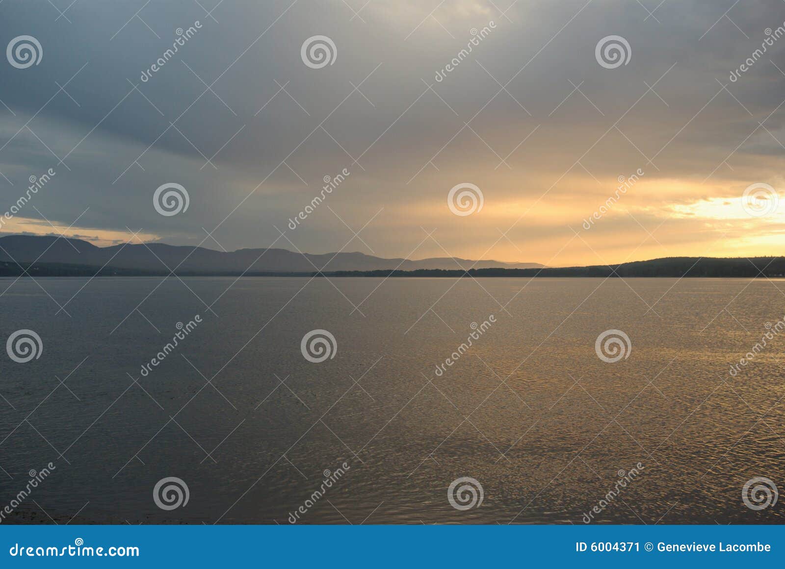 Gray sunset stock image. Image of yellow, mountain, clouds - 6004371