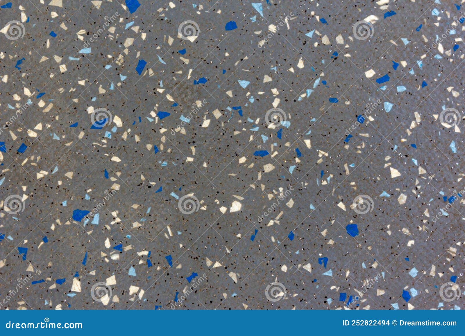 A Gray Surface with Colored Particles Arranged Randomly. Clusters of ...