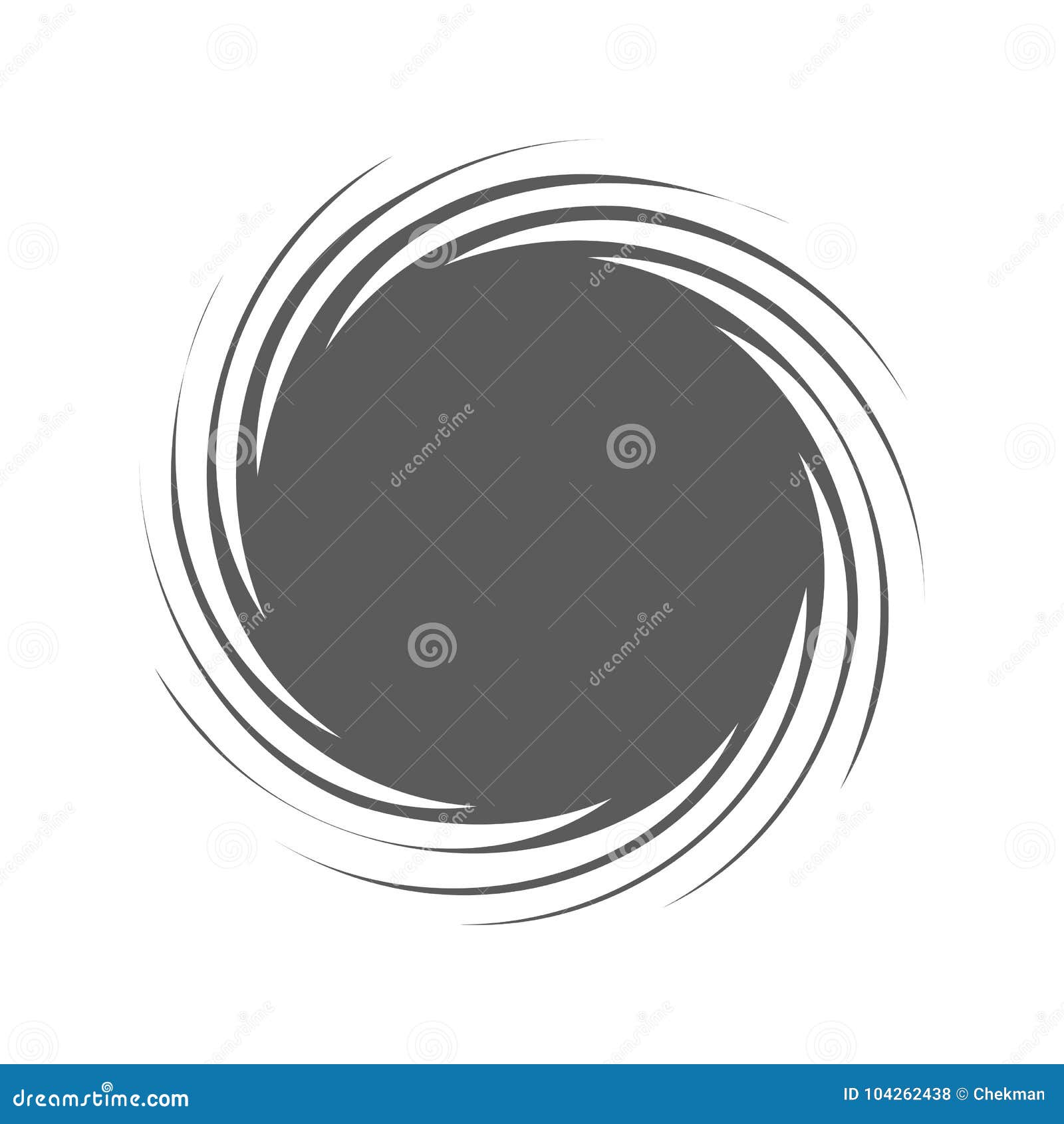 Gray Swirl Icon. Vector Illustration. Stock Illustration - Illustration ...