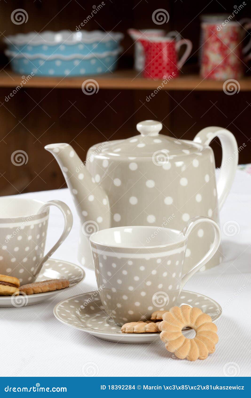 Gray tea set stock photo. Image of cabinet, holidays - 18392284