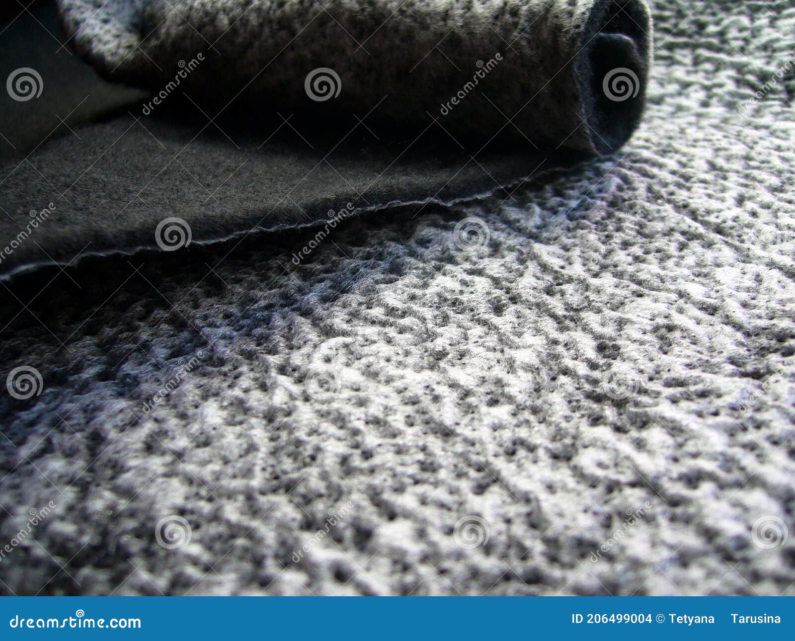 Gray Technical Fabric Thinsulate Insulation. Stock Photo - Image of ...