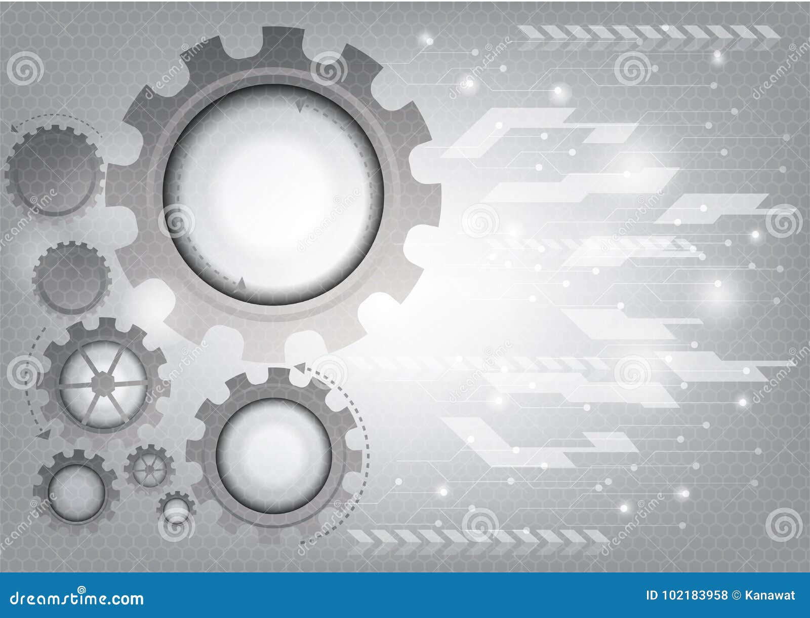 Gray Technology Gear Abstract Vector Background Stock Vector ...