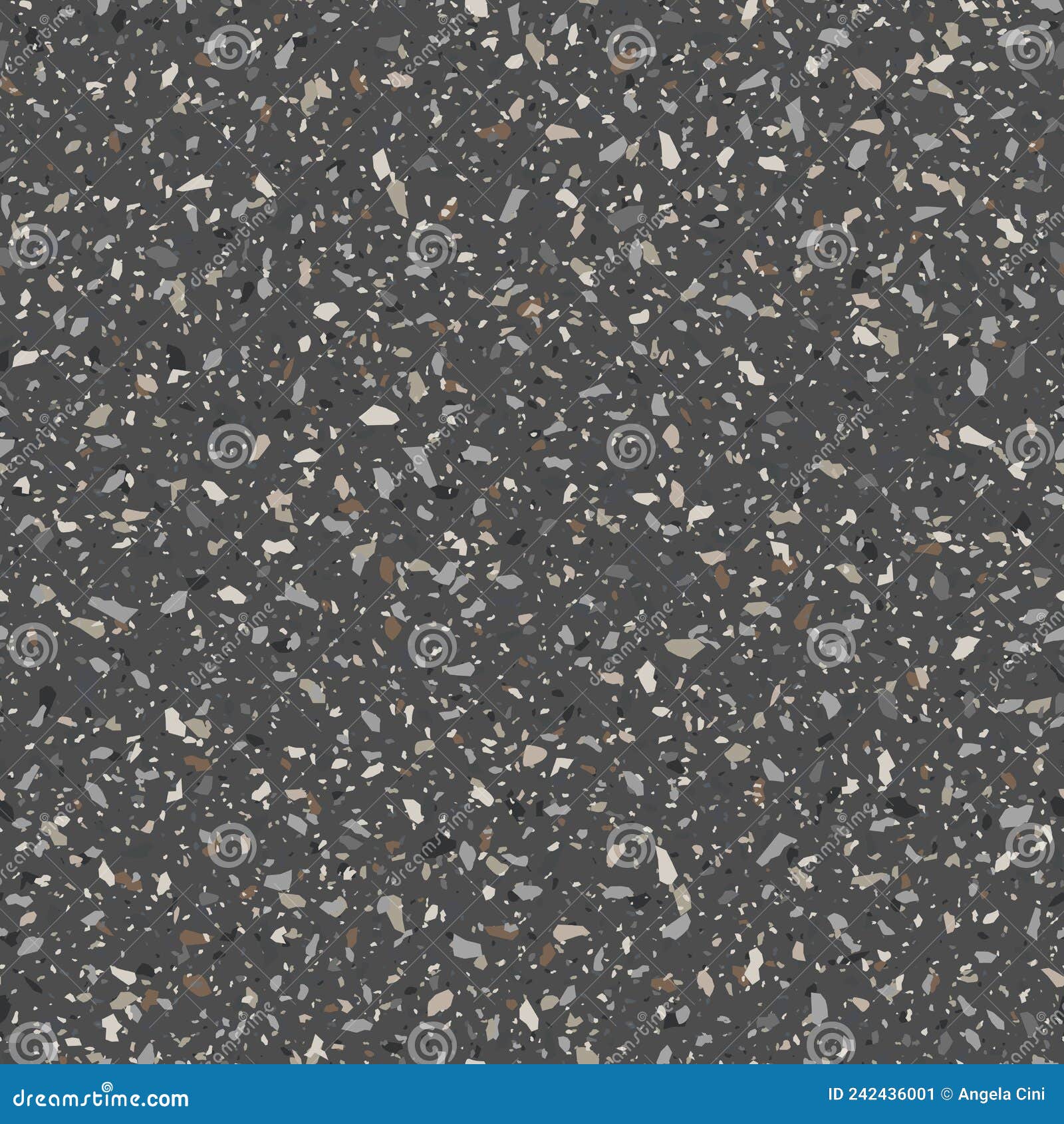 Gray Terrazzo Stone Texture Seamless Pattern Design Stock Vector ...