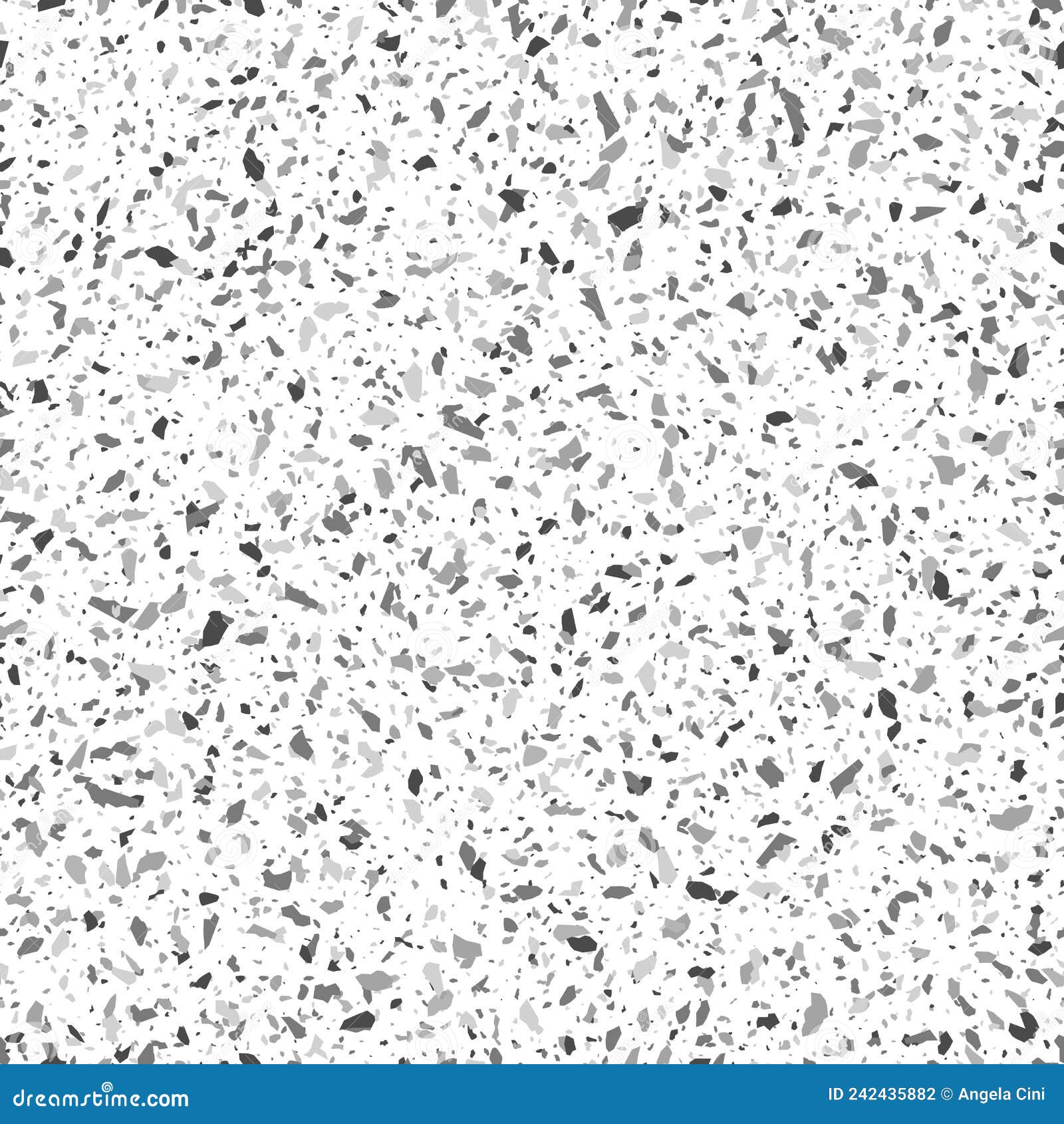 Gray Terrazzo Stone Texture Seamless Pattern Design on White Background ...