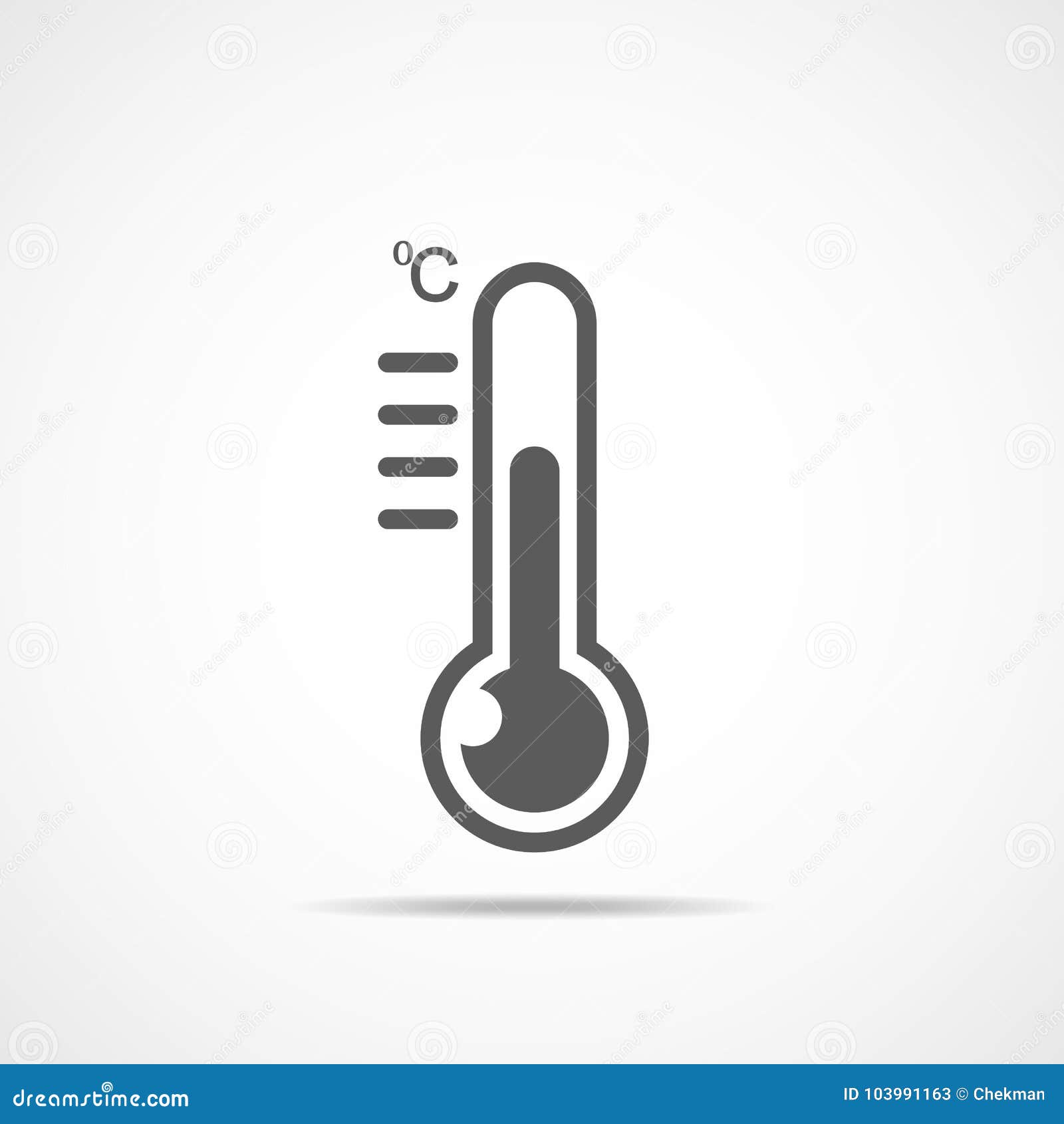 Gray Thermometer Icon. Vector Illustration. Stock Illustration ...