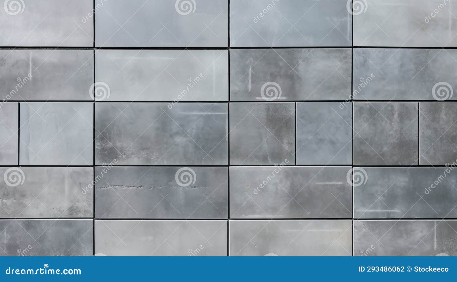 Gray Tile Wall with Metallic Texture: De Stijl Inspired Design Stock ...