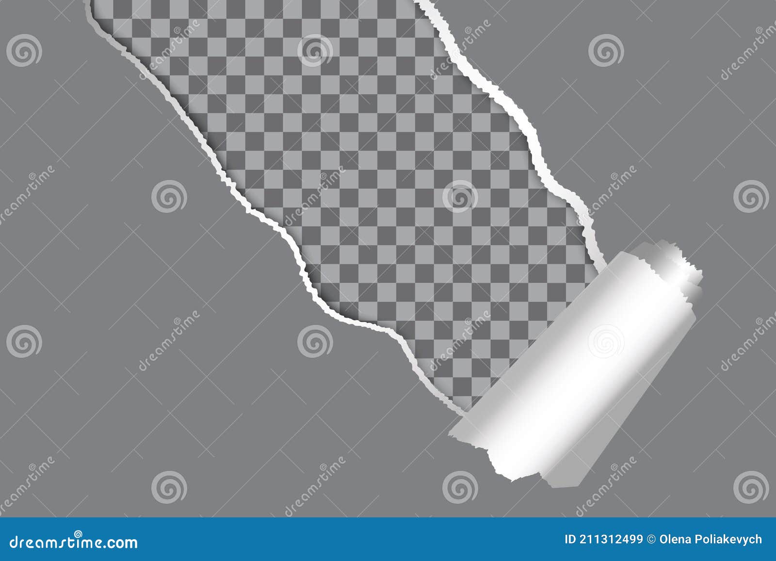 Gray Torn Paper. Vector Design Template. Grunge Texture Stock Vector ...