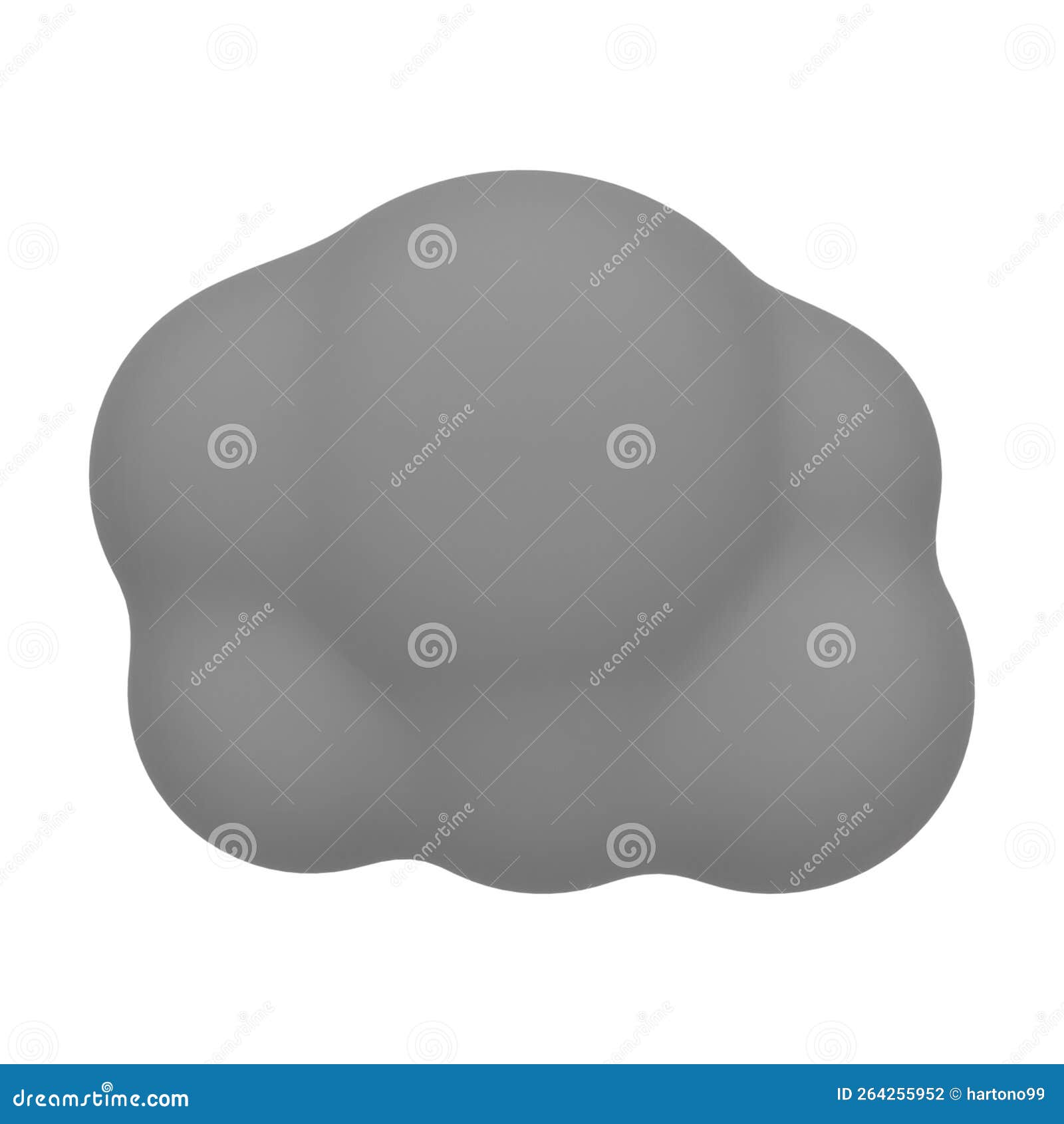 Gray Tree 3D Illustration Isolated on White Background Stock ...