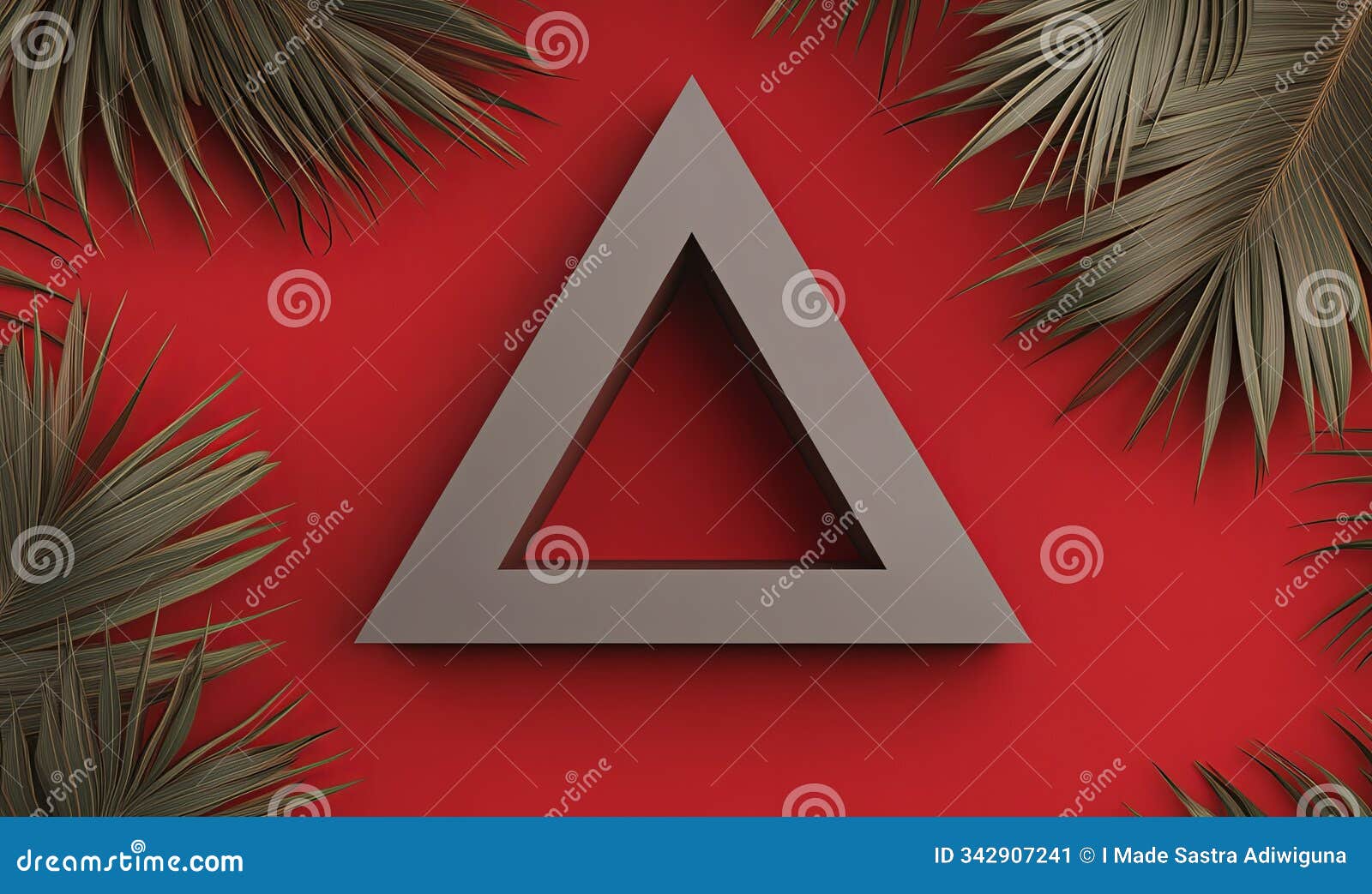 Triangle Palm Tree, Dypsis Decaryi - 3D Render Stock Image ...
