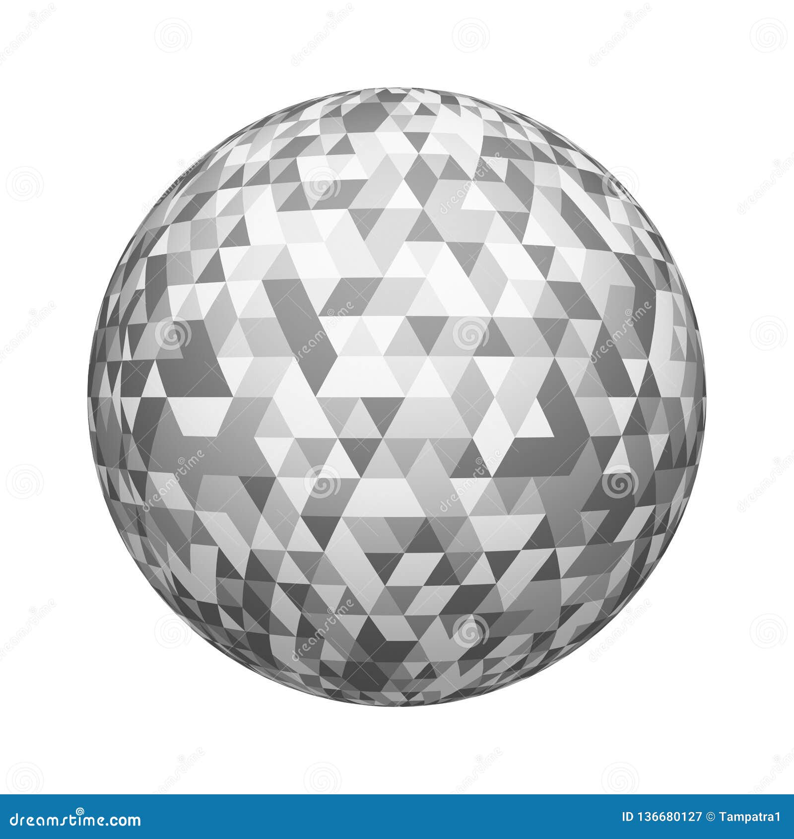 Gray Triangle Tiles Flooring Texture Pattern on Ball or Sphere Shape ...