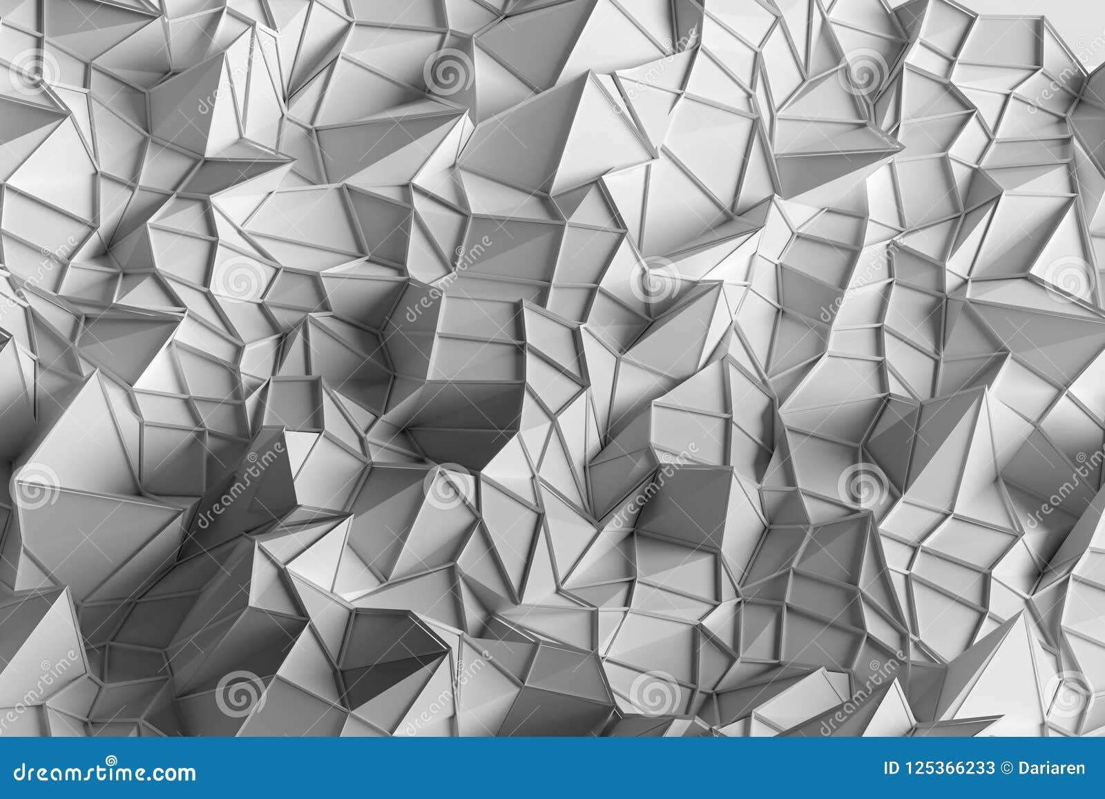 Gray Triangles with Frame Over the Surface. Stock Illustration ...