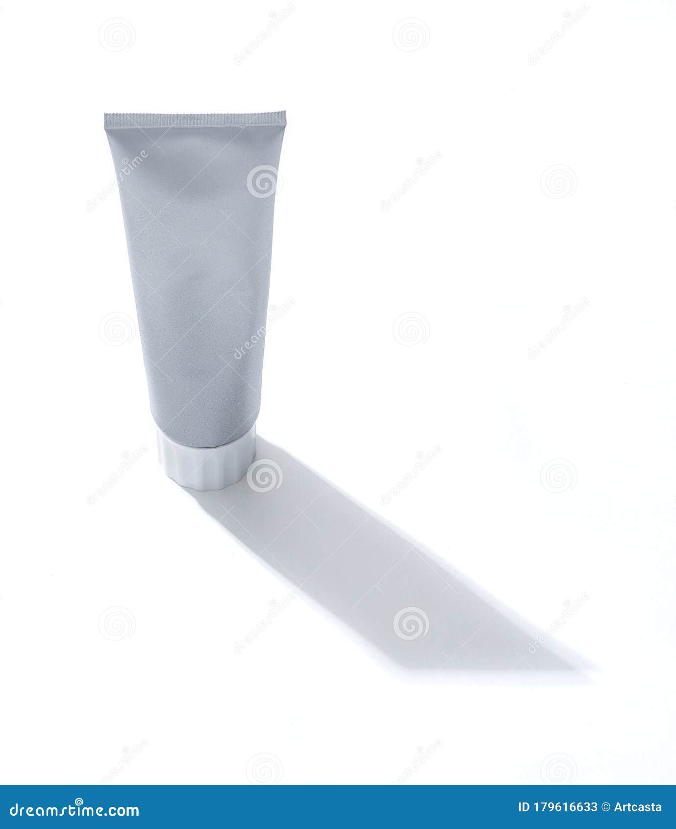 Gray Tube of Toothpaste Isolated on a White Stock Image - Image of ...