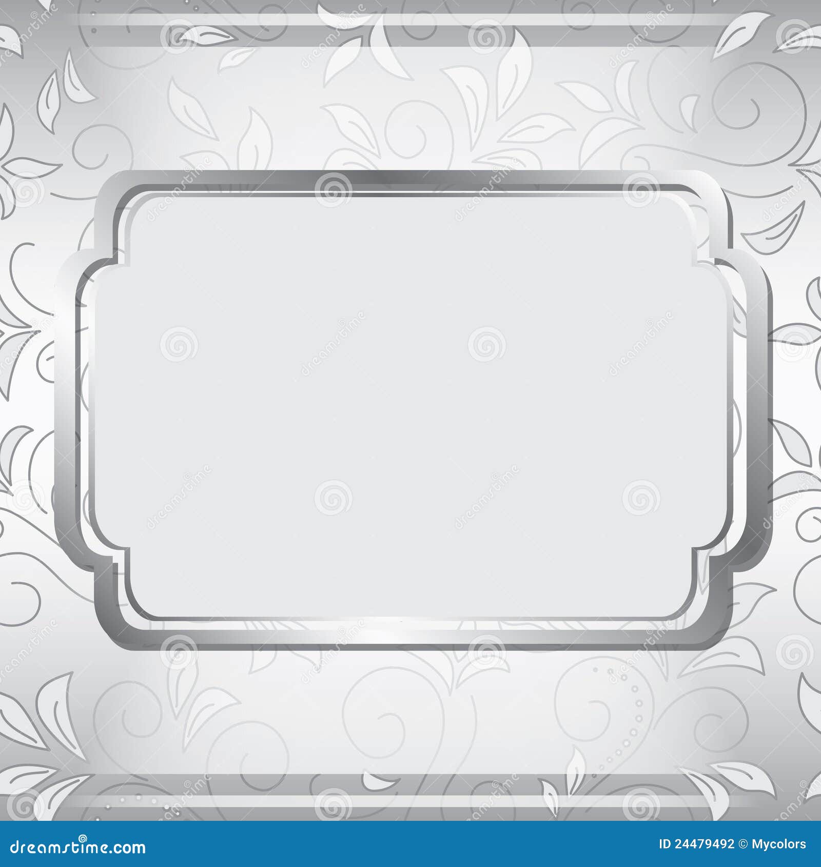 Gray Vector Frame on Floral Background Stock Vector - Illustration of ...