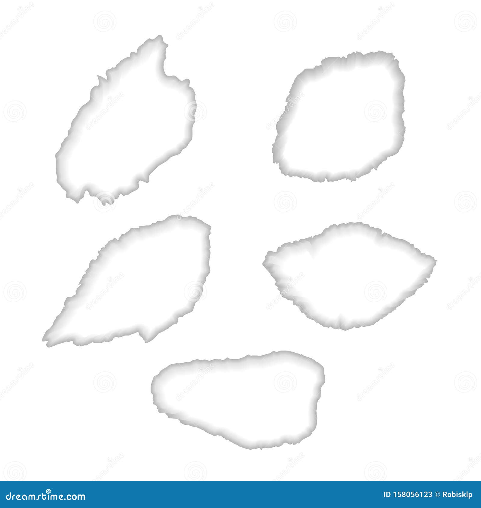 Torn Paper Holes Elements stock vector. Illustration of empty - 158056123