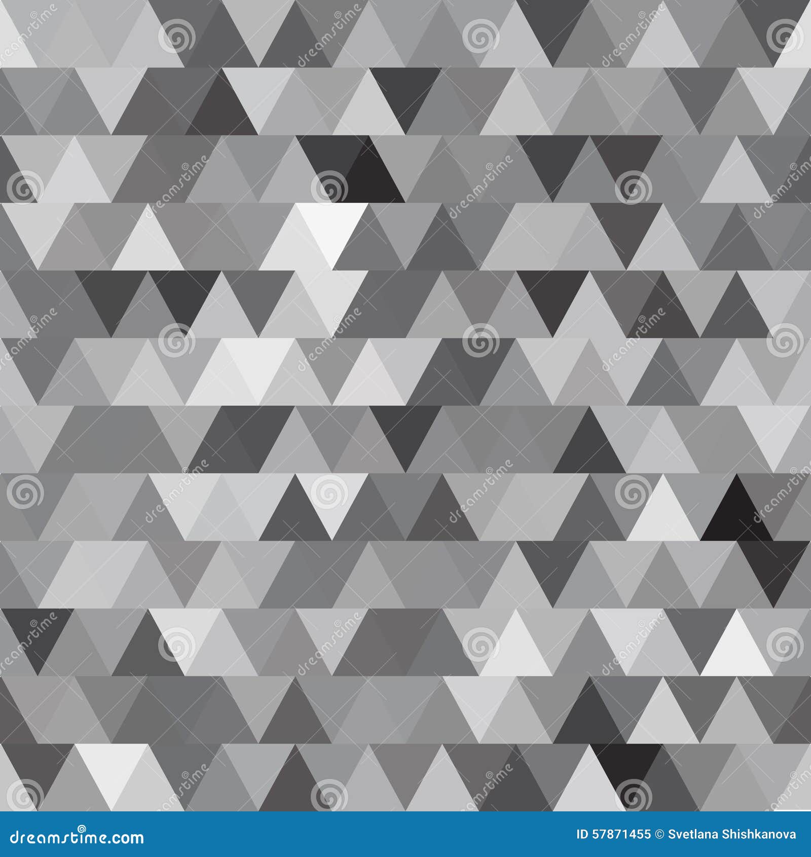 Gray Vector Seamless Pattern with Triangles. Abstract Background Stock ...