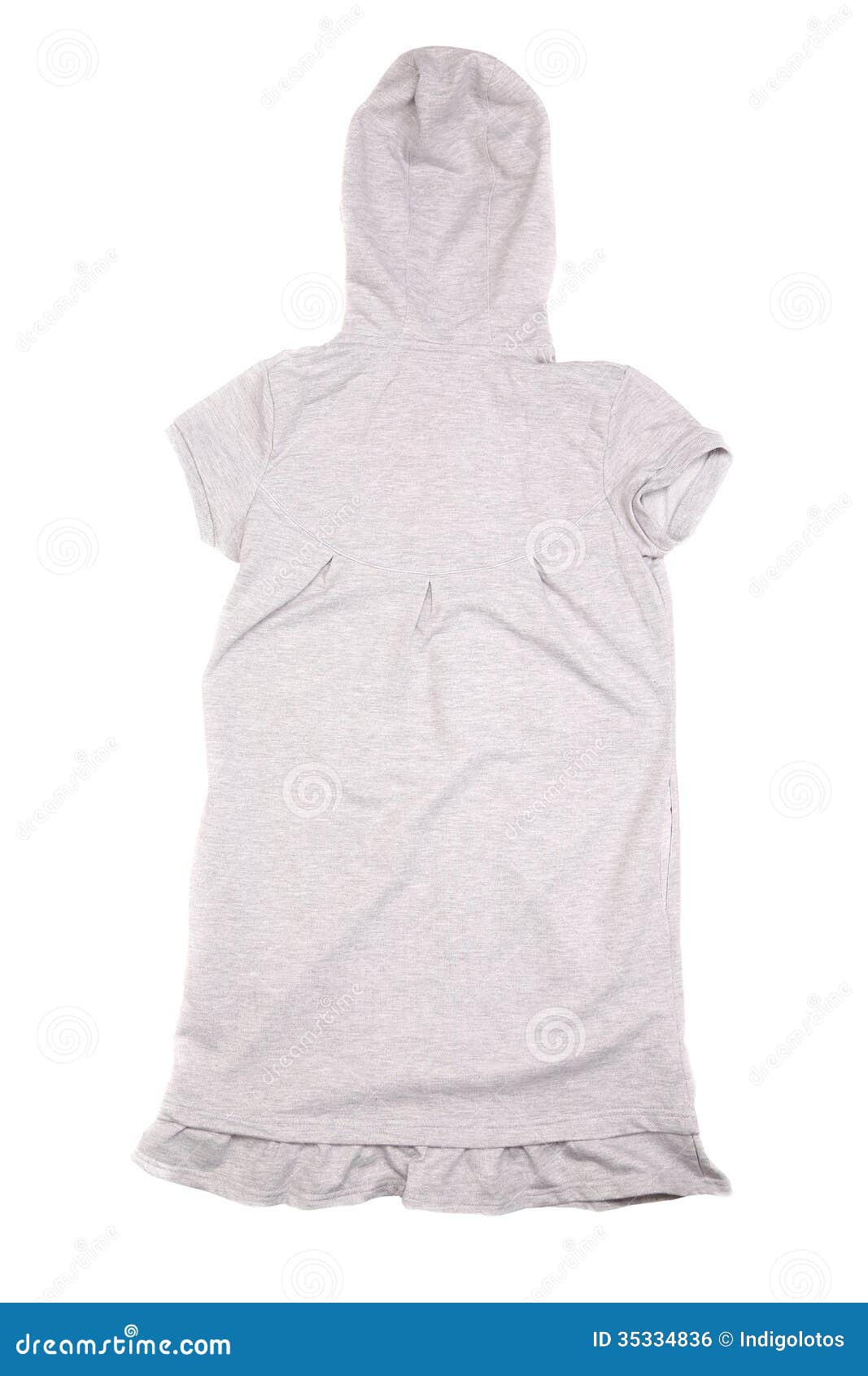Gray Vest with Hood Back View Stock Photo - Image of knitting, modern ...