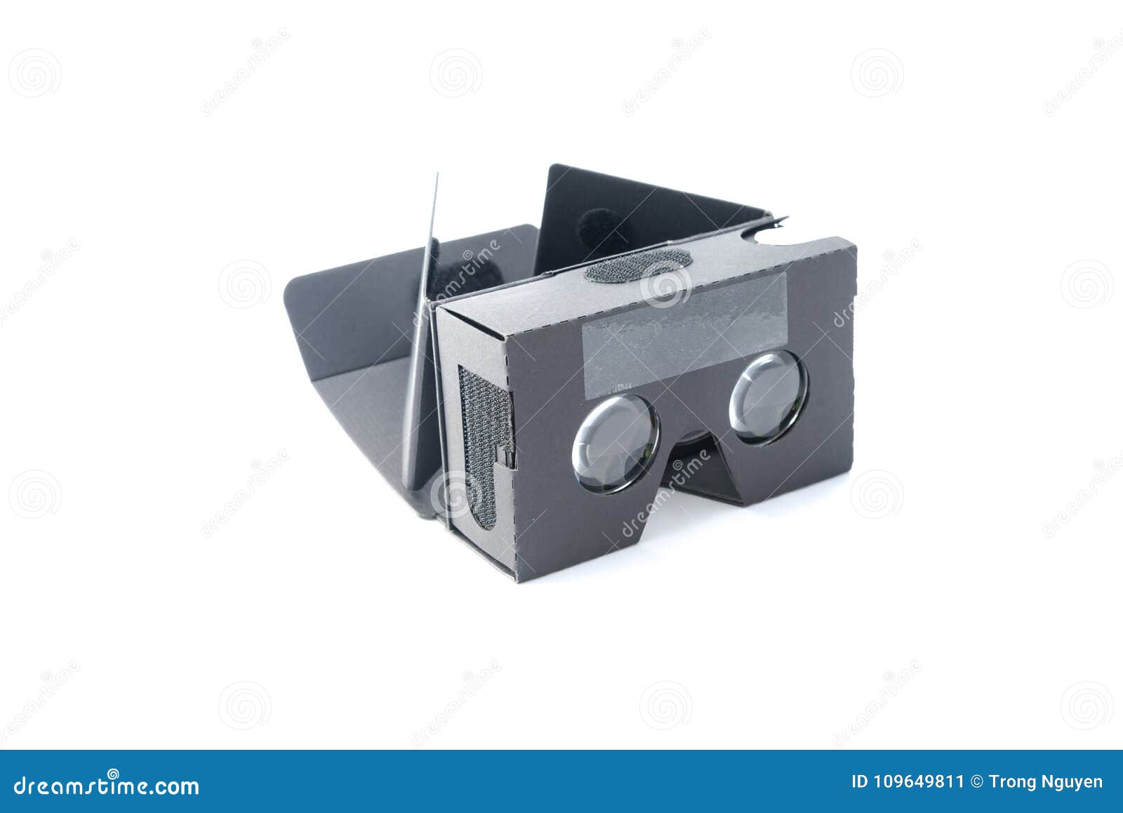 Gray Virtual Reality Headset Isolated Stock Image - Image of forehead ...