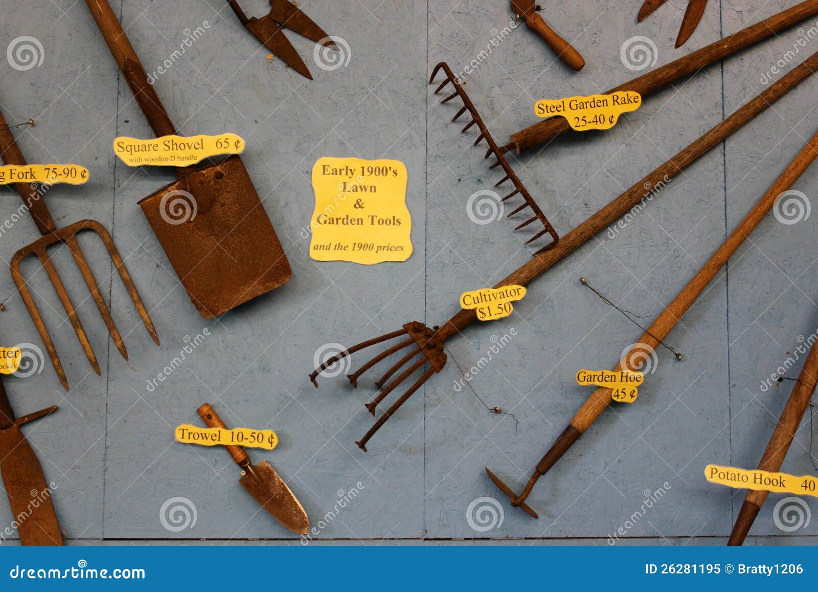 Gray Wall Filled With Old Farm Tools Royalty Free Stock Photo - Image ...
