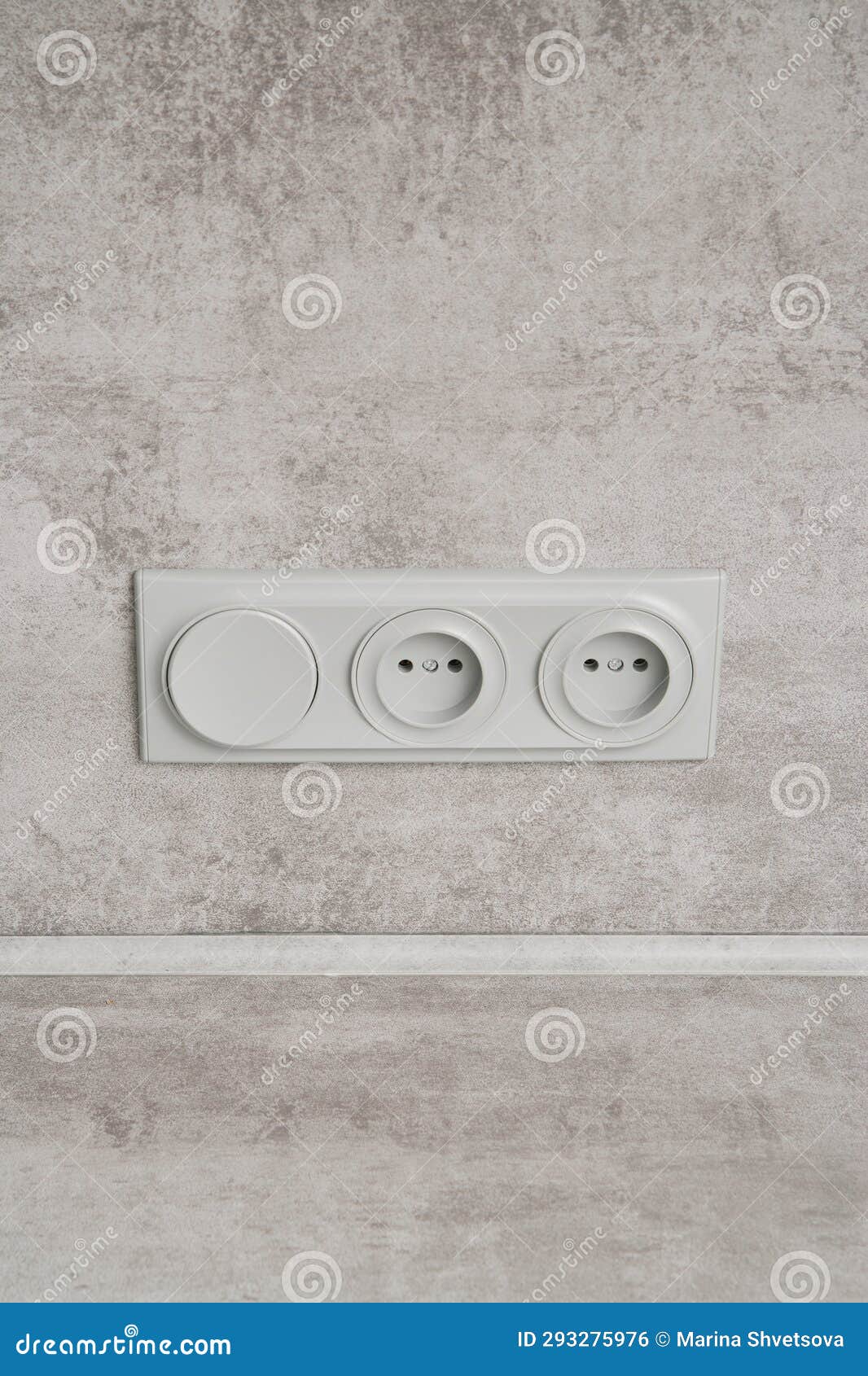 European Electrical Socket with Light Switch Stock Photo - Image of ...