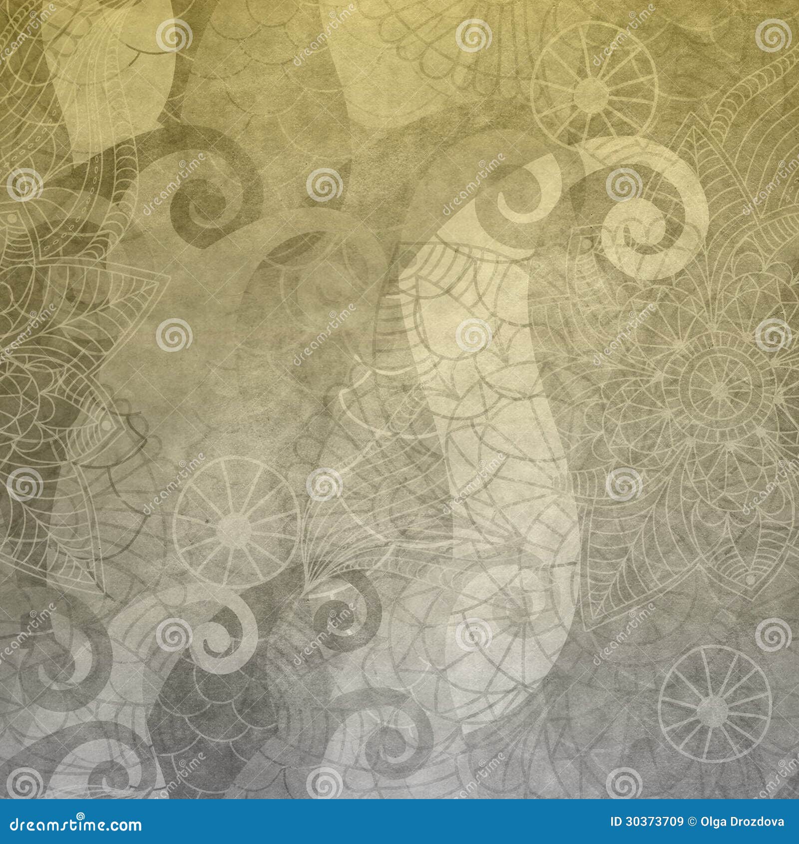 Gray Wallpaper with Vintage Pattern Stock Illustration - Illustration ...