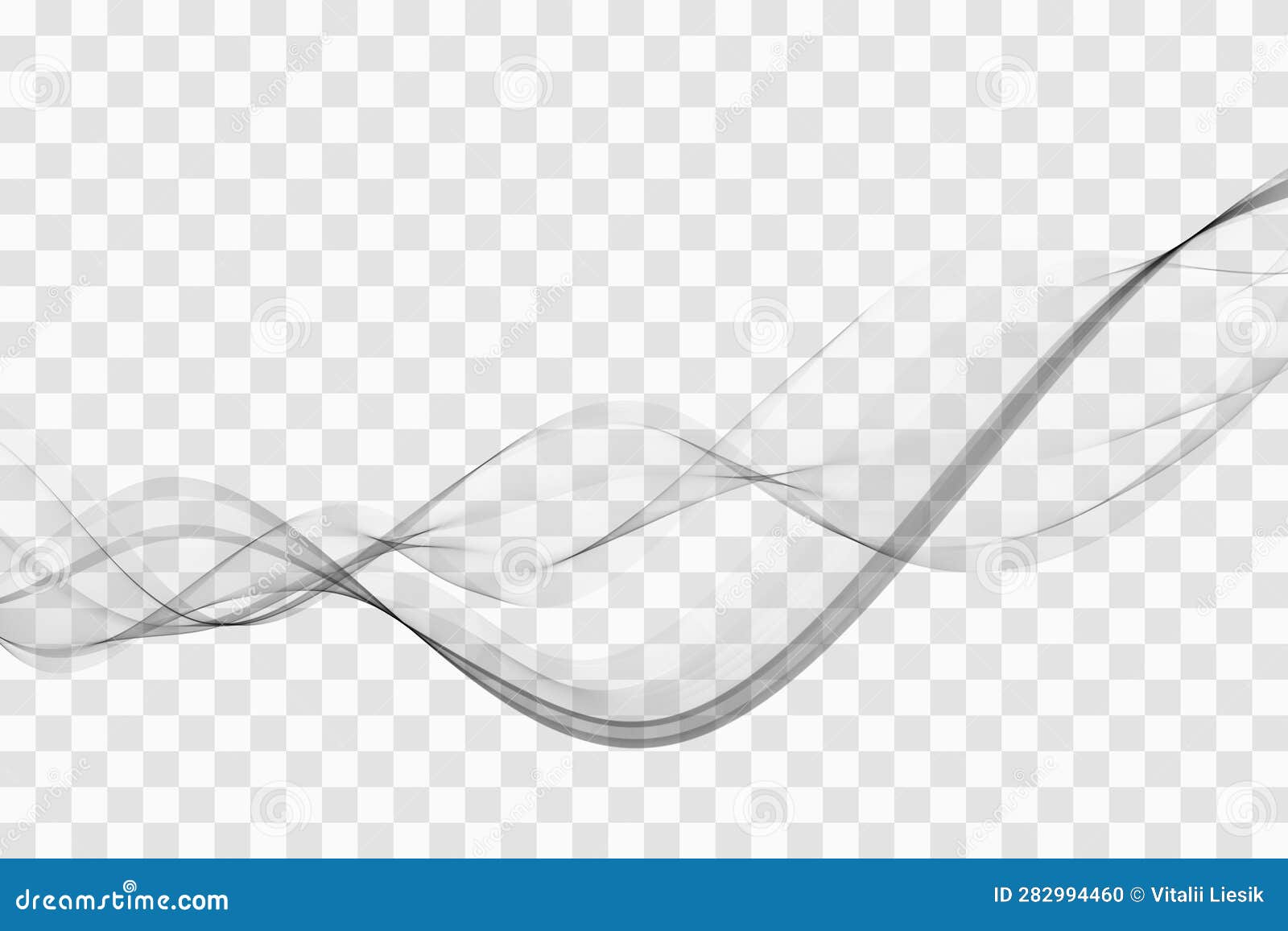 Gray Wavy Flow, Abstract Wave Background. Stock Illustration ...